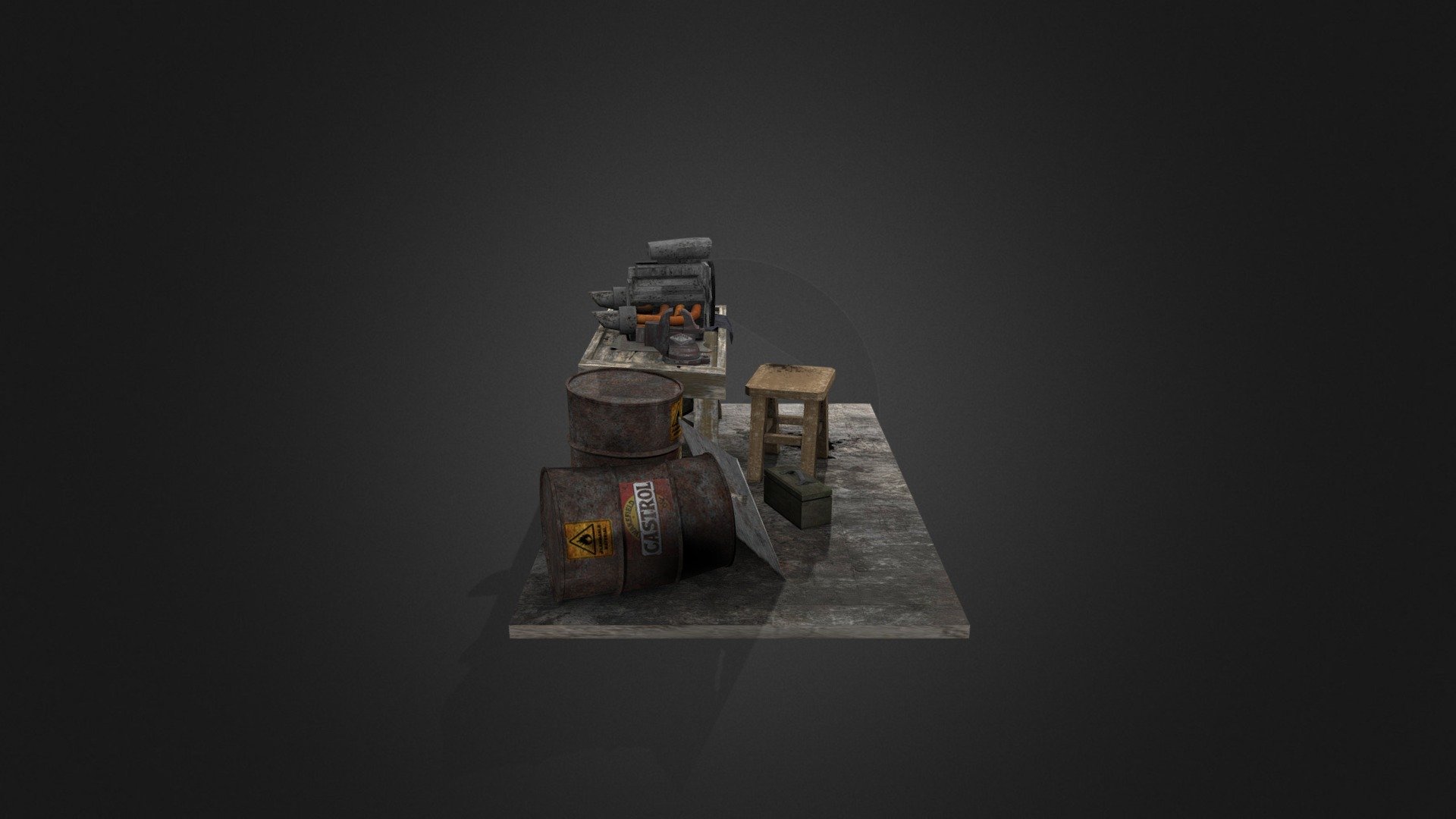 DAE Texture 2 more detailed props - Rustborn - 3D model by Mart van der ...