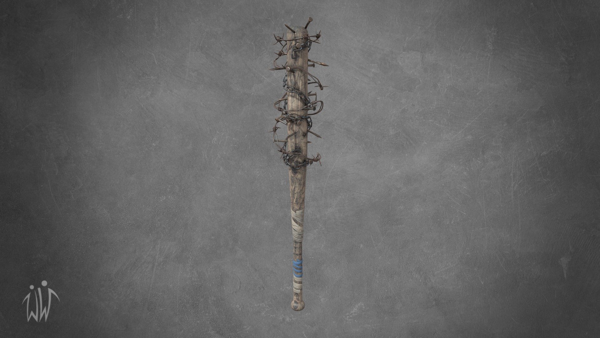 Baseball Bat with Nails and Barbed Wire - Buy Royalty Free 3D model by ...