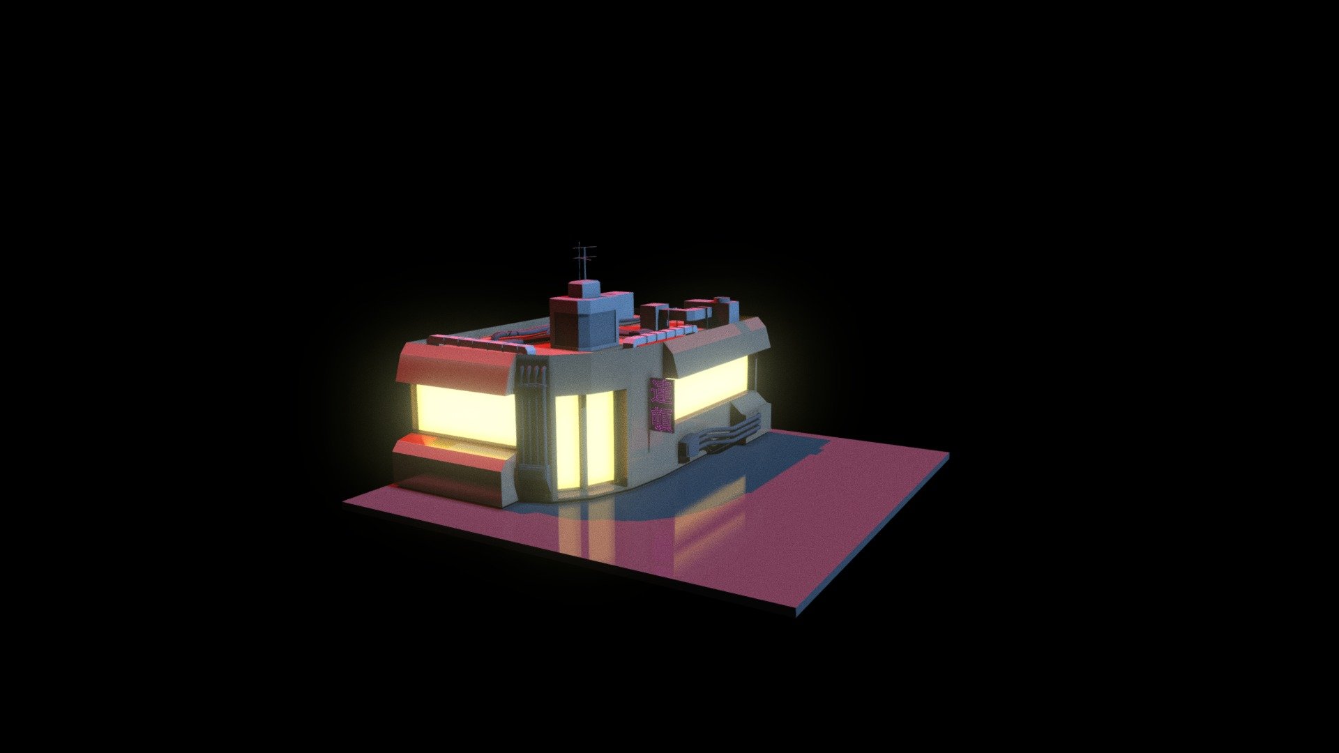 small cyberpunk building - Download Free 3D model by gatgat [dbe7ba4 ...