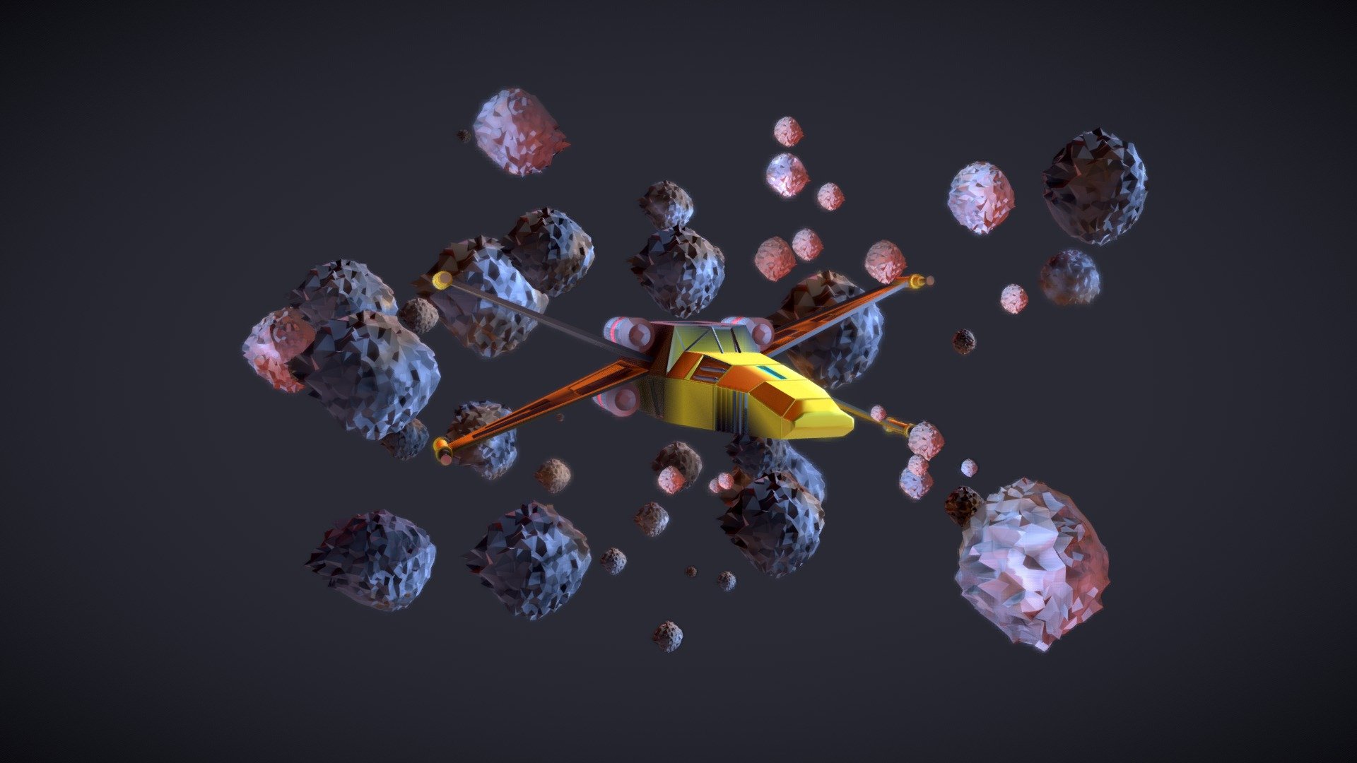 Spaceship Low Poly - 3D model by Juan.Ocampo [dbe9bb2] - Sketchfab