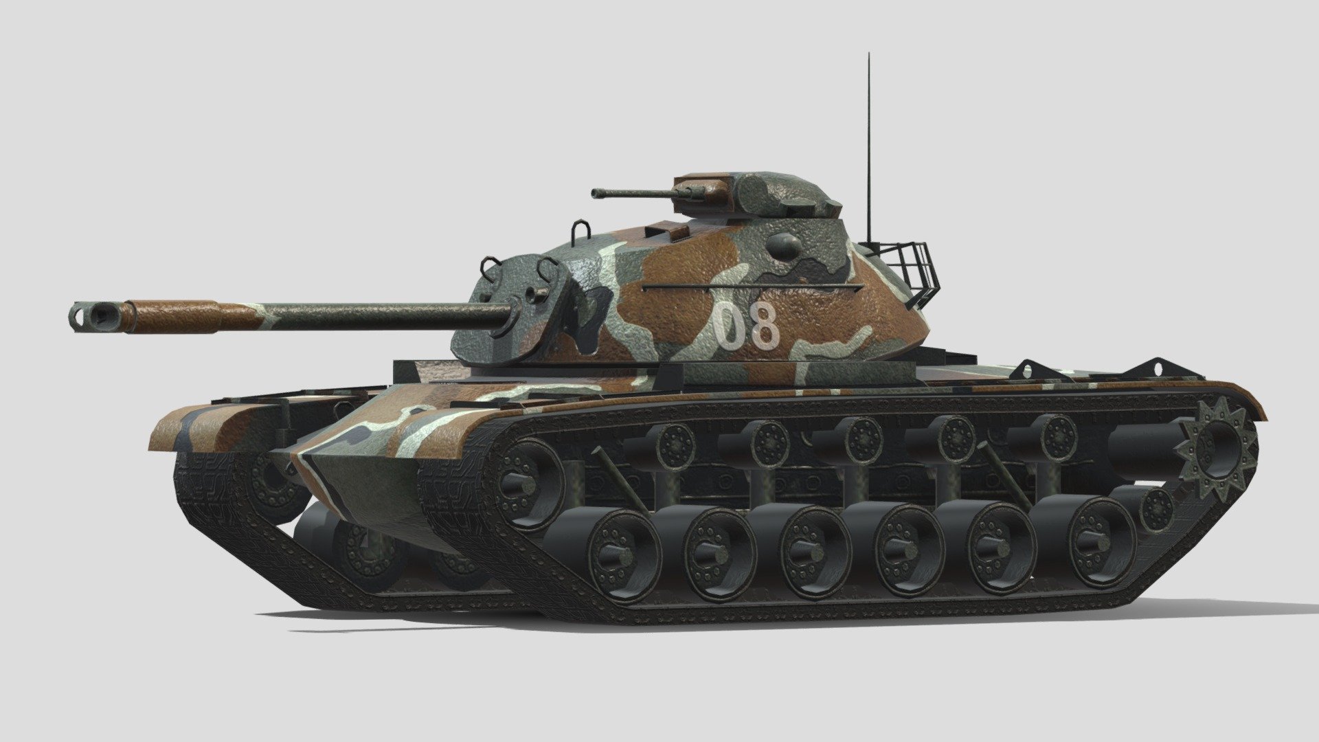M48A3 Patton Medium Tank - Download Free 3D model by Muhamad Mirza Arrafi ...