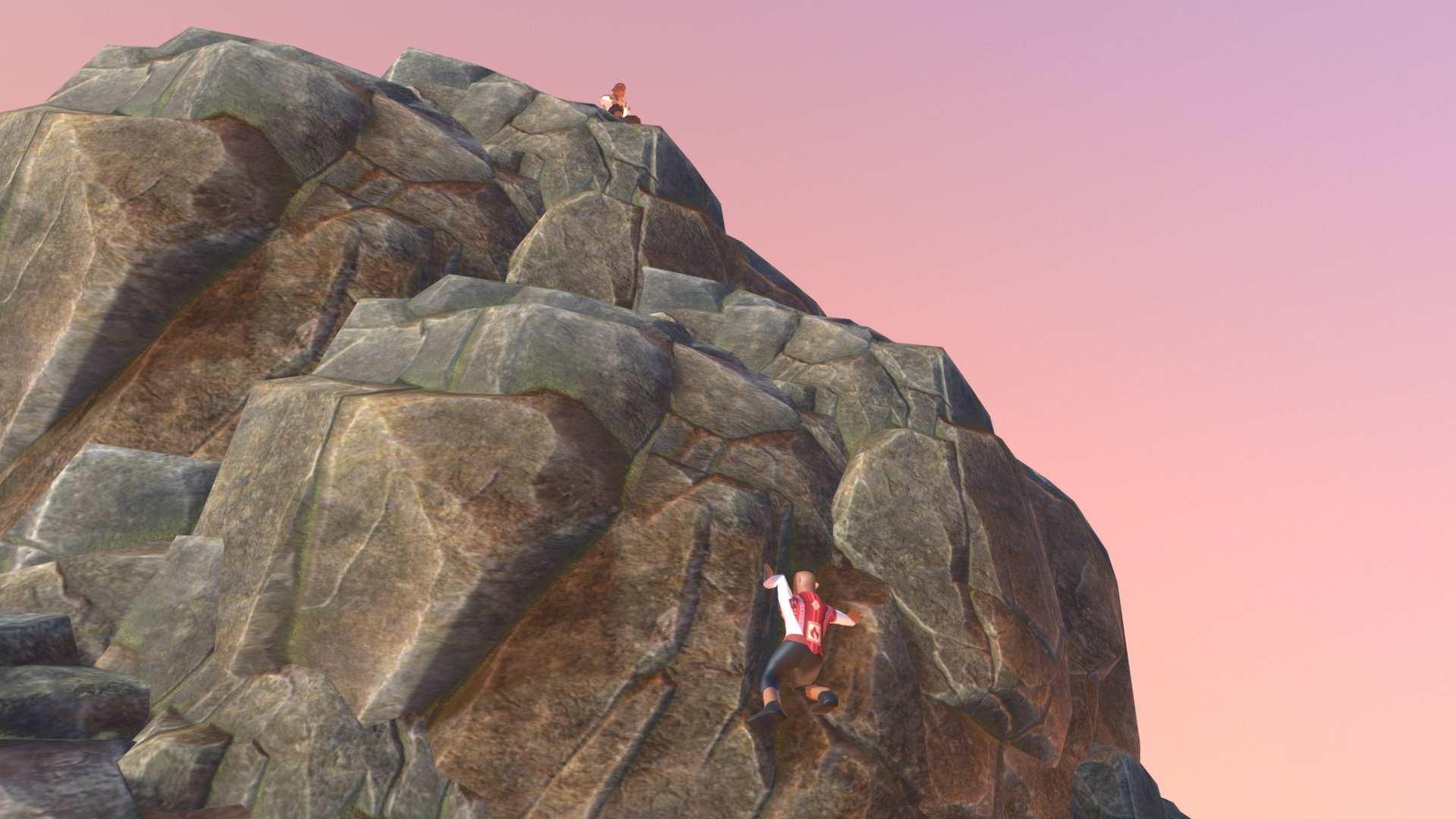 cartoon human climbing - 3D model by Heberth (@HeberthPinilla) [dbebf7f ...