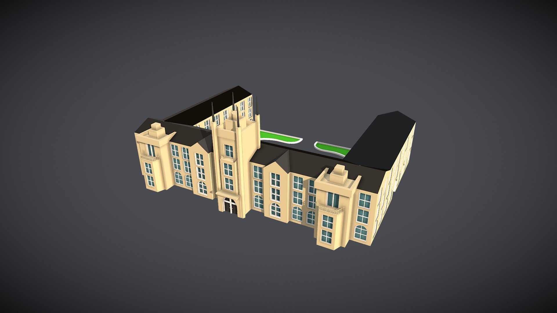 Low-Poly University - Buy Royalty Free 3D model by Incod ART 3D ...