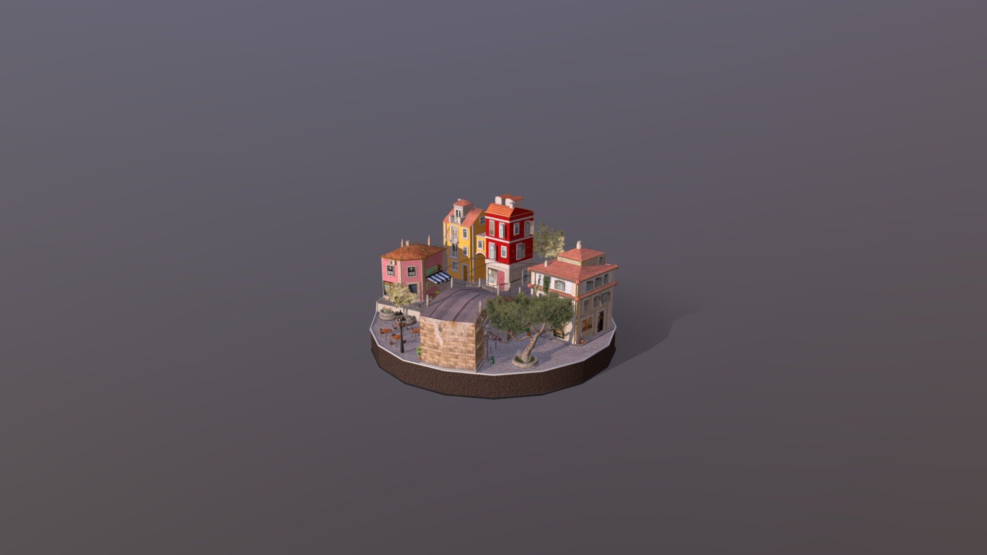 City Scene - 3D Low Poly - 3D model by Marie-HeleneVanThuyne [dbf66f6 ...