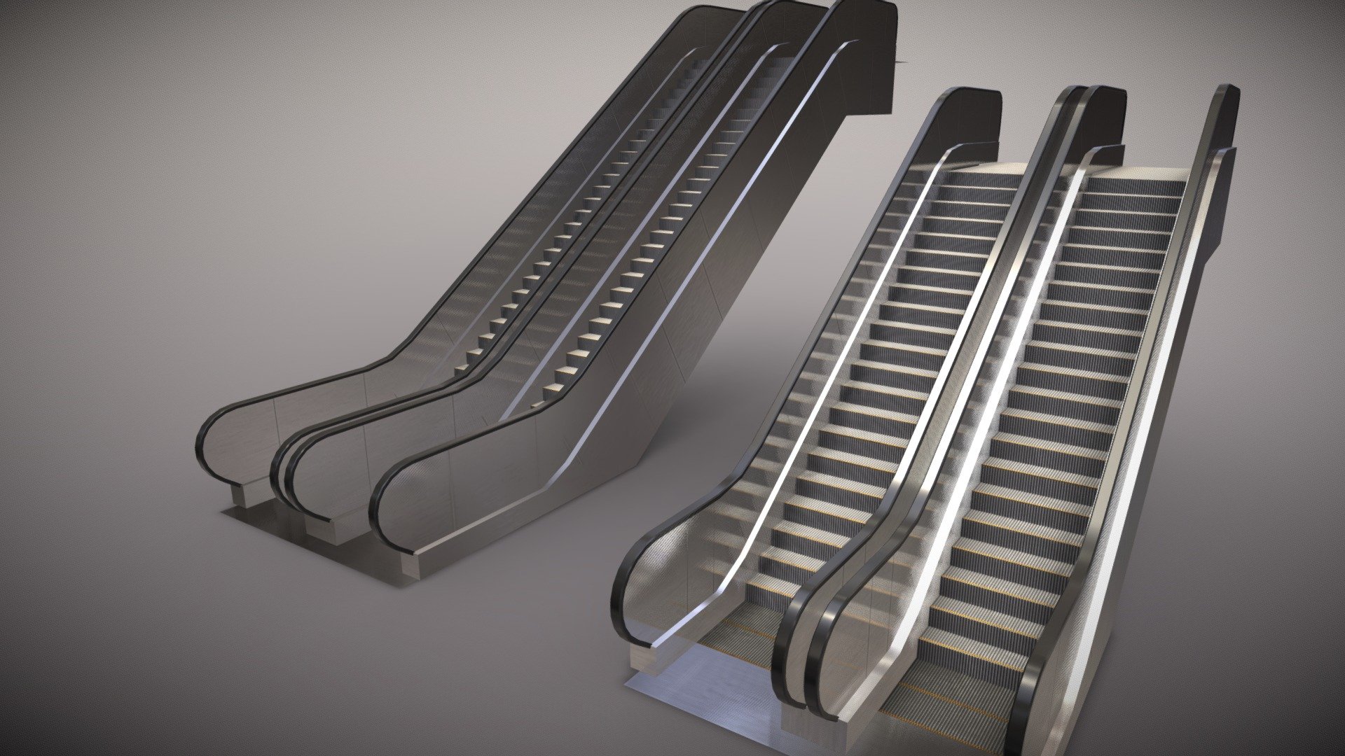 Escalator for Mall / Airport / Hospital - Buy Royalty Free 3D model by ...