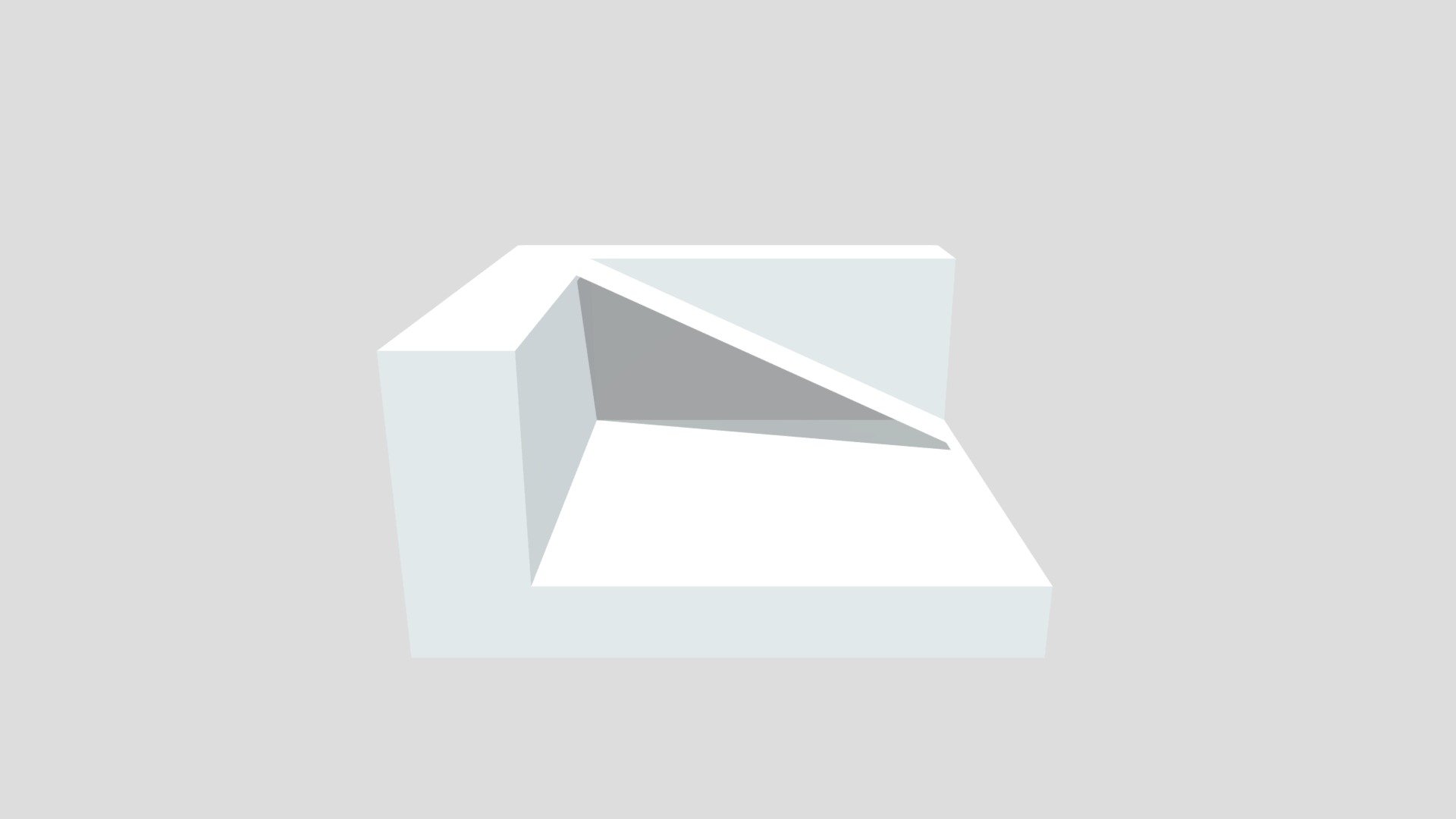 Cube with slope - 3D model by northdenz [dbfc77b] - Sketchfab