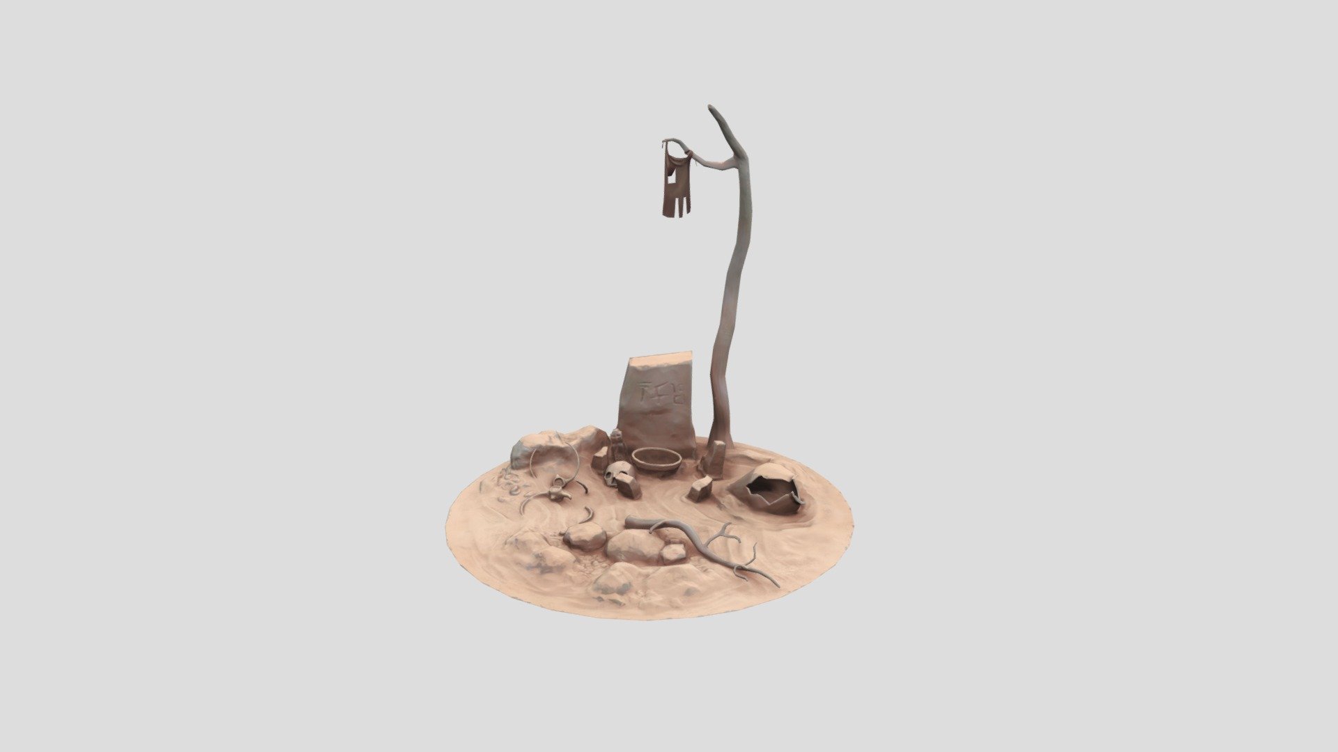 Stylized Desert Diorama - 3D model by kemalgunel89 [dbfdb74] - Sketchfab