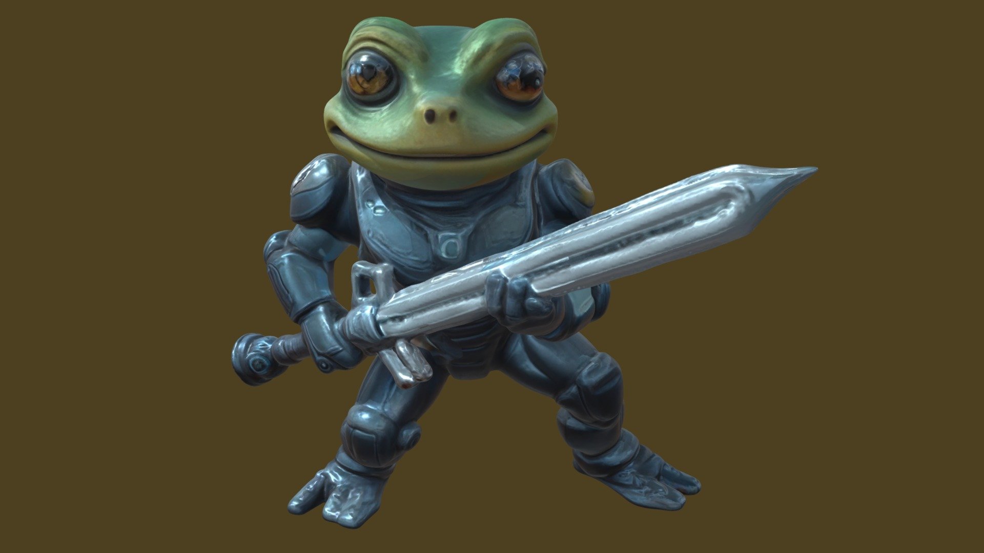 🟨｢TRIPO 3D｣ Pepe halo cyberpunk sword - Download Free 3D model by bit ...
