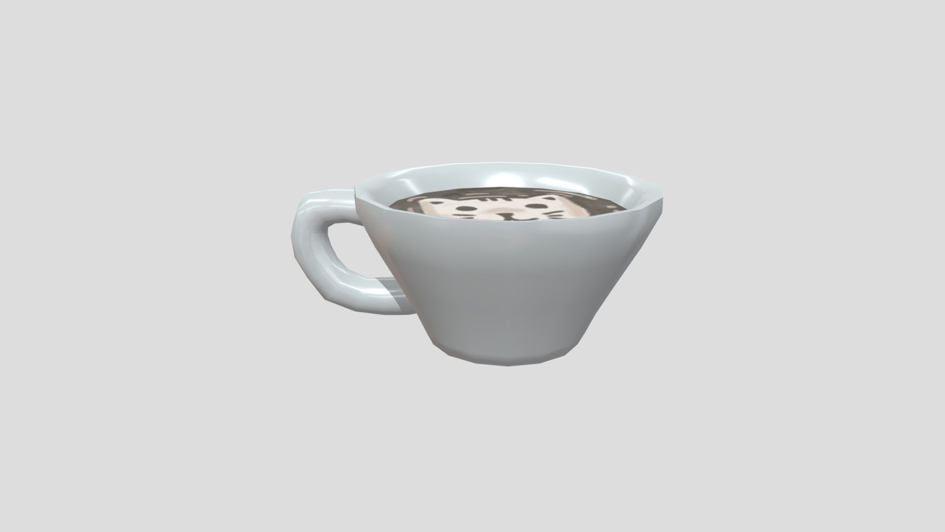 Cat latte - 3D model by cecasey [dc00d13] - Sketchfab