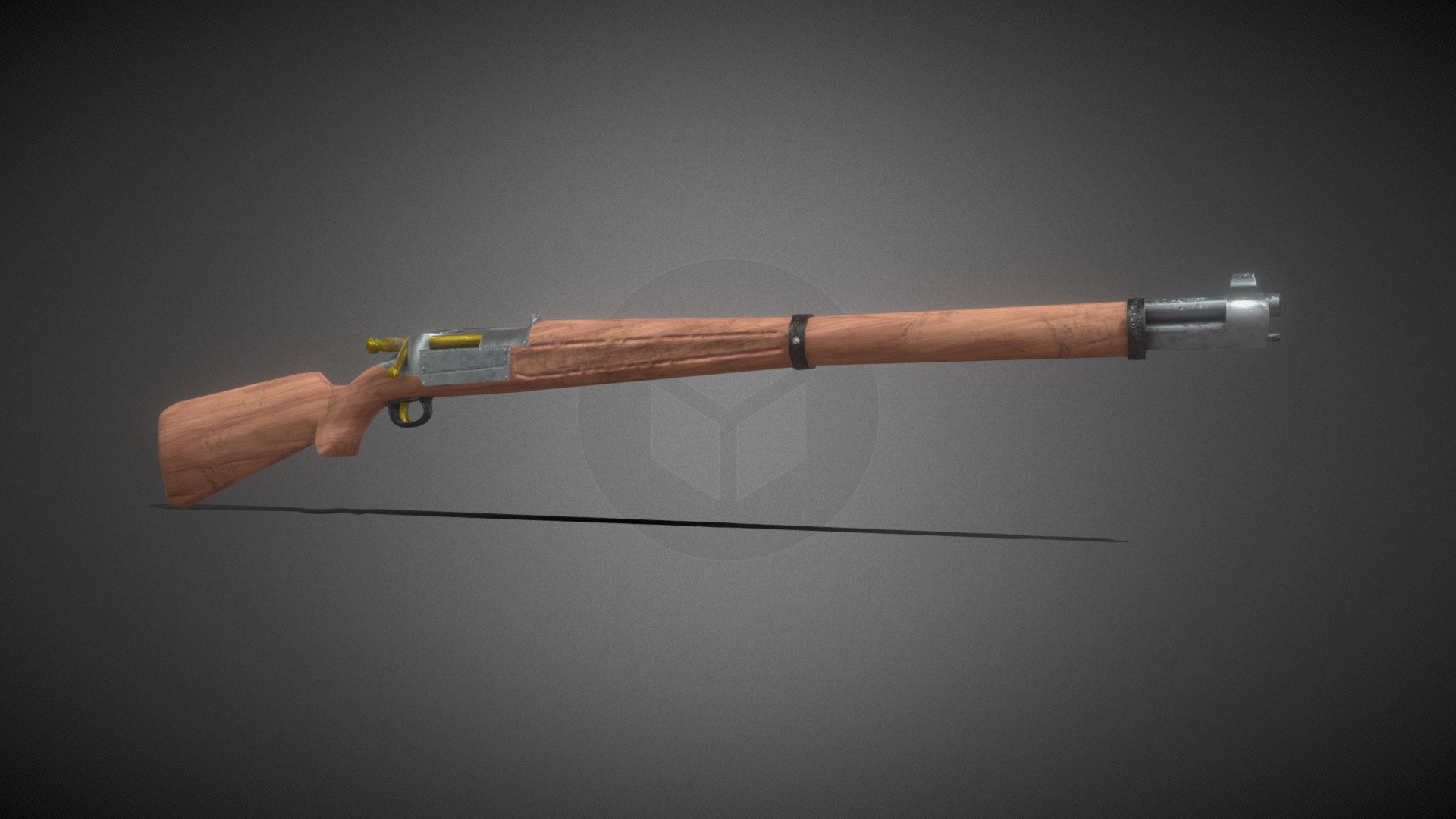 Krag Jorgensen rifle low poly - Download Free 3D model by Vintar ...