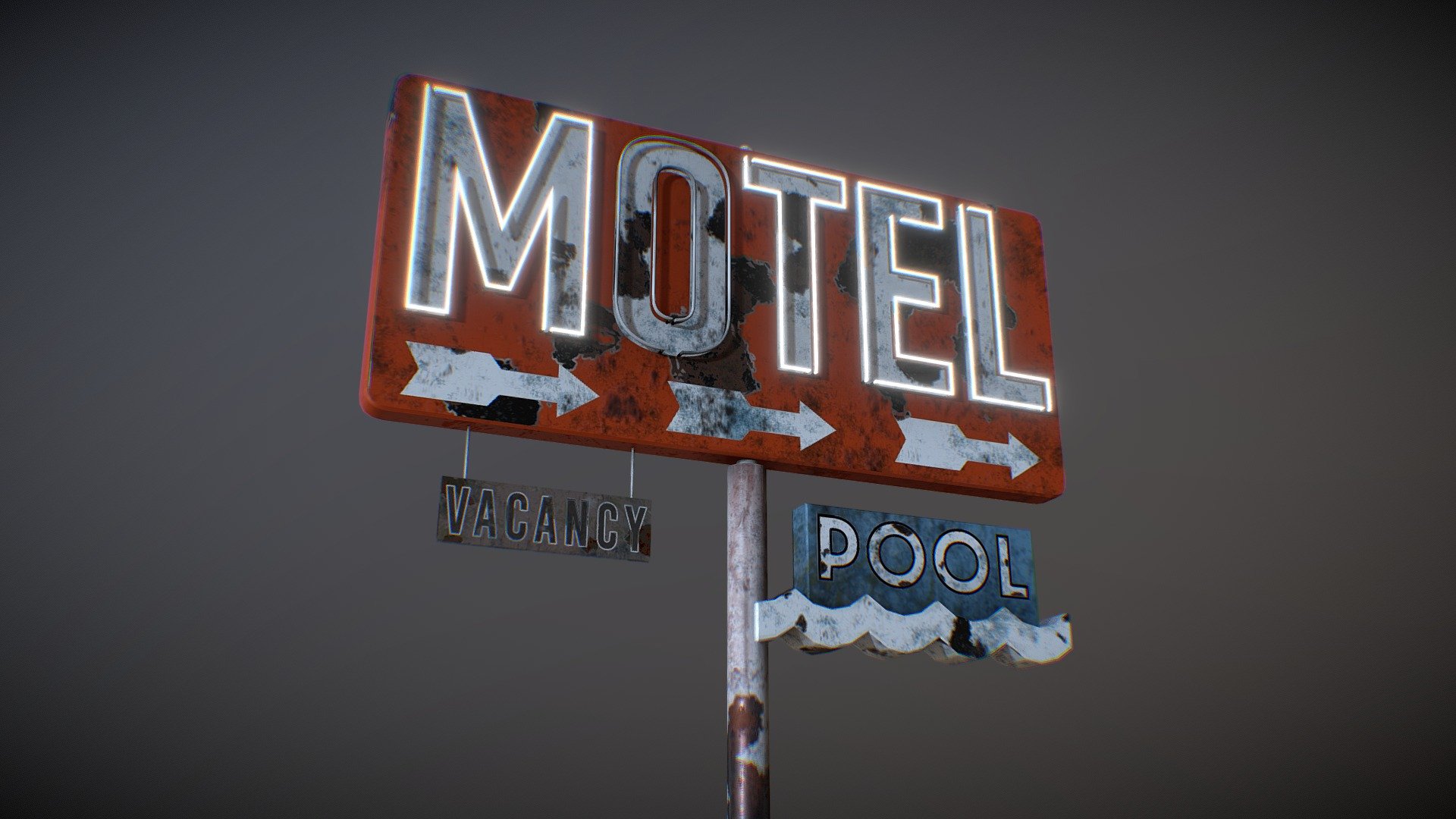 Motel Sign - Buy Royalty Free 3D model by Jordan Cameron (@jordanacam ...
