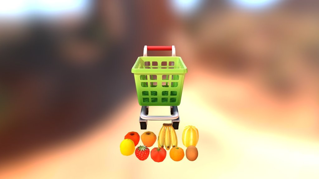 3D Cart Object (Fruit) - 3D model by layerlab [dc04676] - Sketchfab