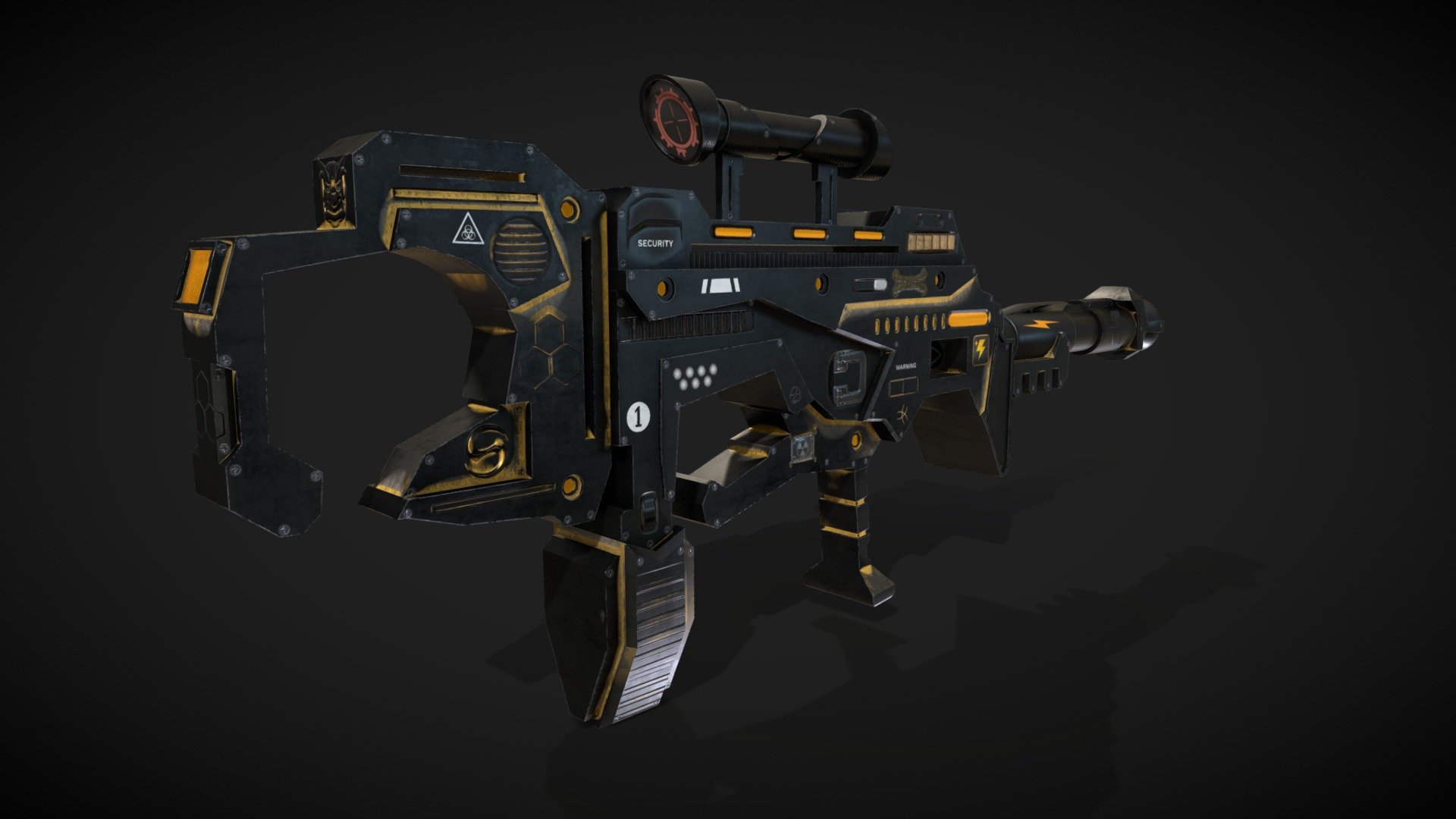 Sci-fi Rifle - Buy Royalty Free 3D model by SnowyTrain [dc06a68 ...