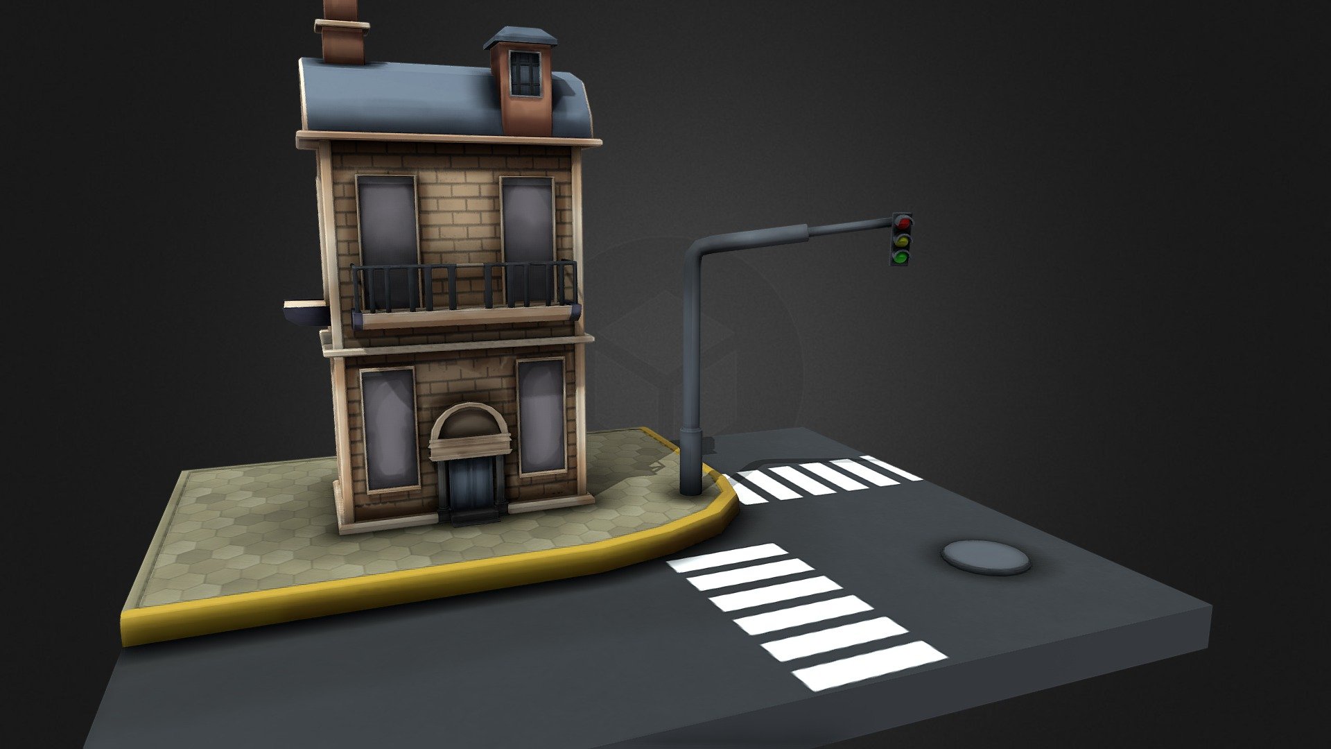Stylized Building - Download Free 3D model by Drawnah (@EzequielMunoz ...