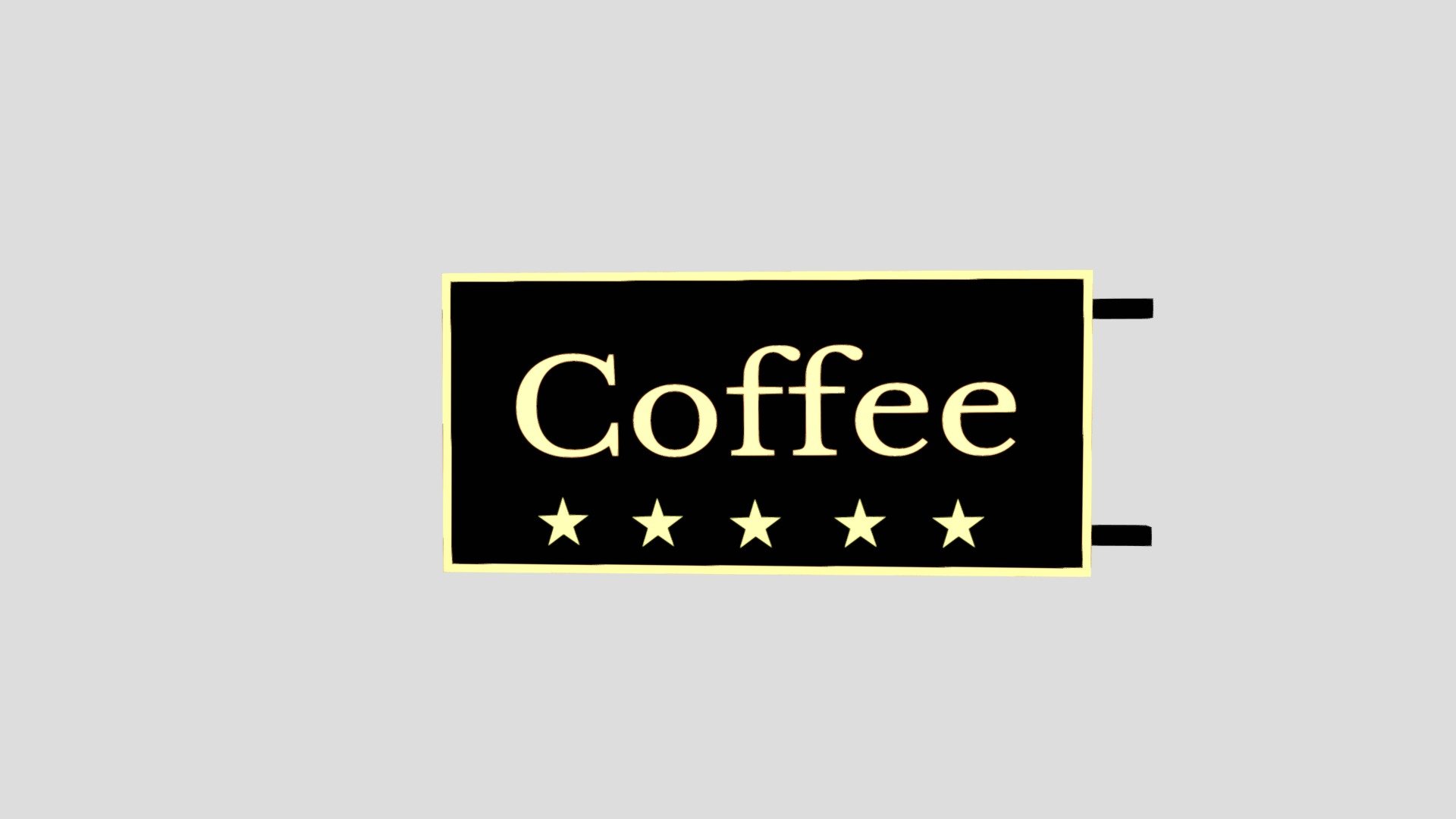 Light up coffee sign - 3D model by R.Lynch [dc0fa59] - Sketchfab