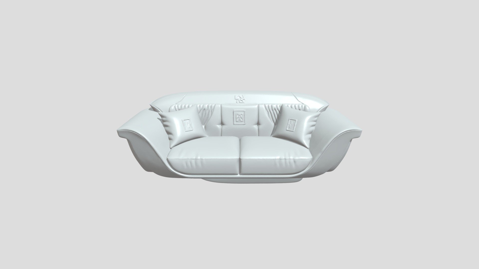 Luxury sofa with logos - 3D model by 250244934qq [dc13579] - Sketchfab