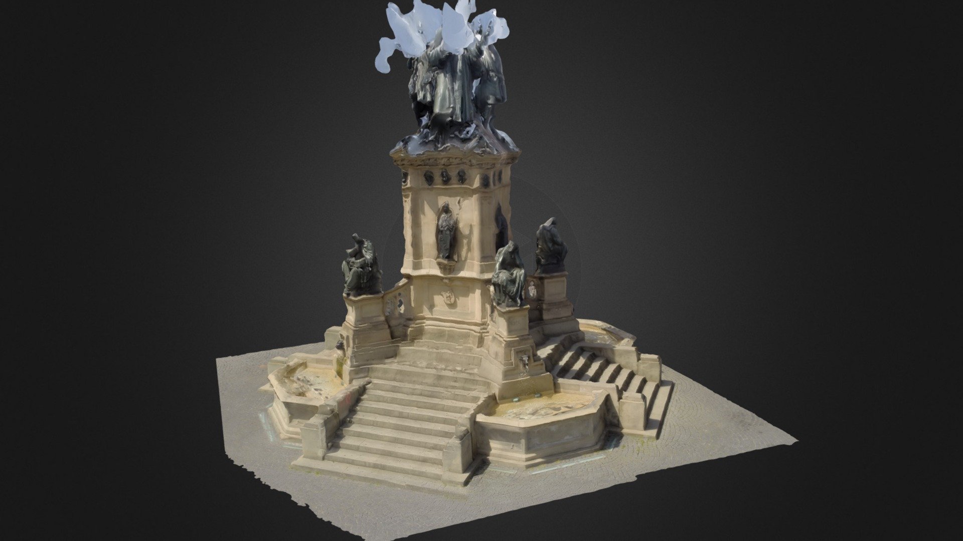 Statue of Johannes Gutenberg, Frankfurt - 3D model by aerialtasks ...