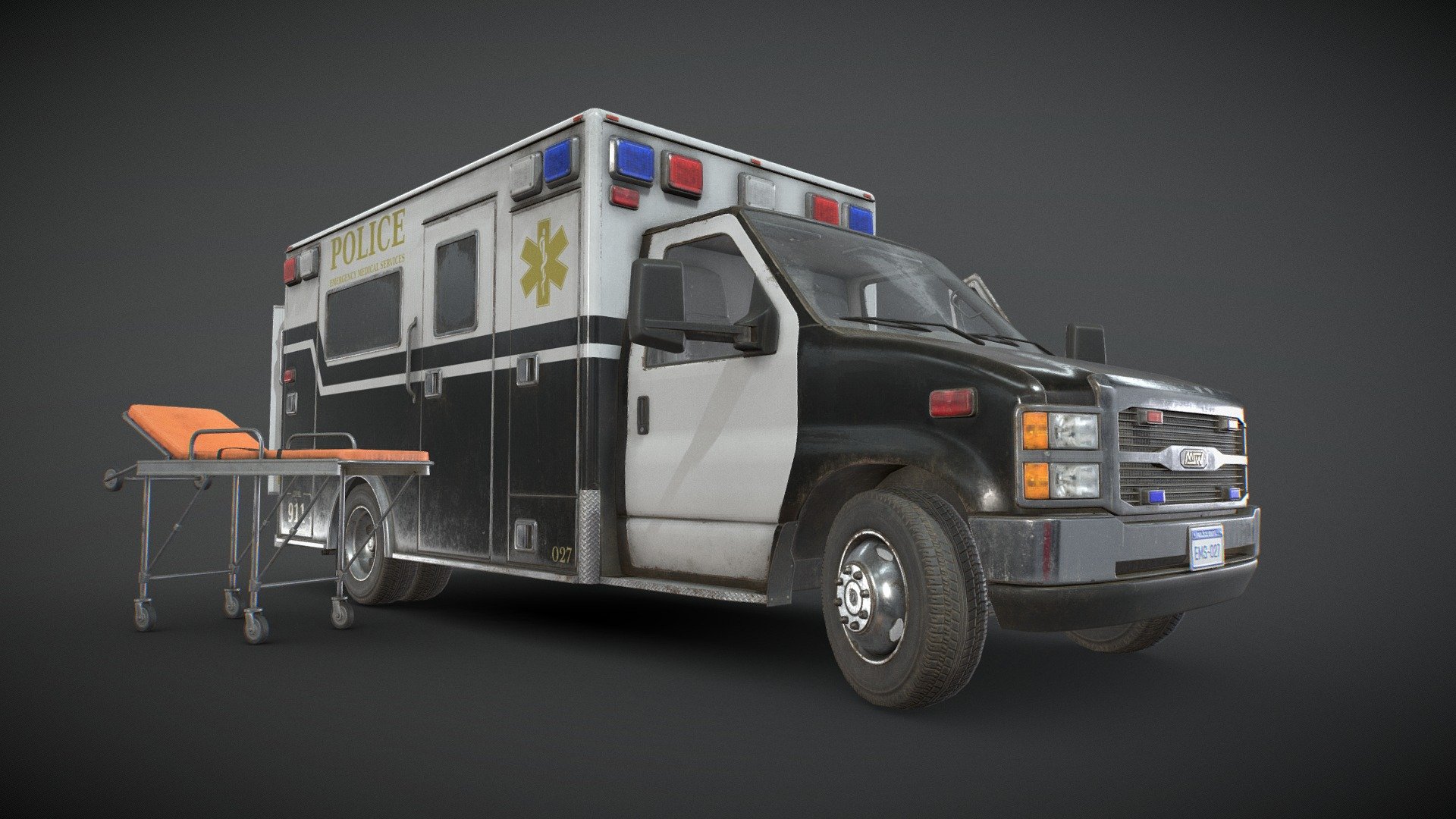 Ambulance Type 5 - Low Poly - Buy Royalty Free 3D model by MSWoodvine [dc15cb7] - Sketchfab Store