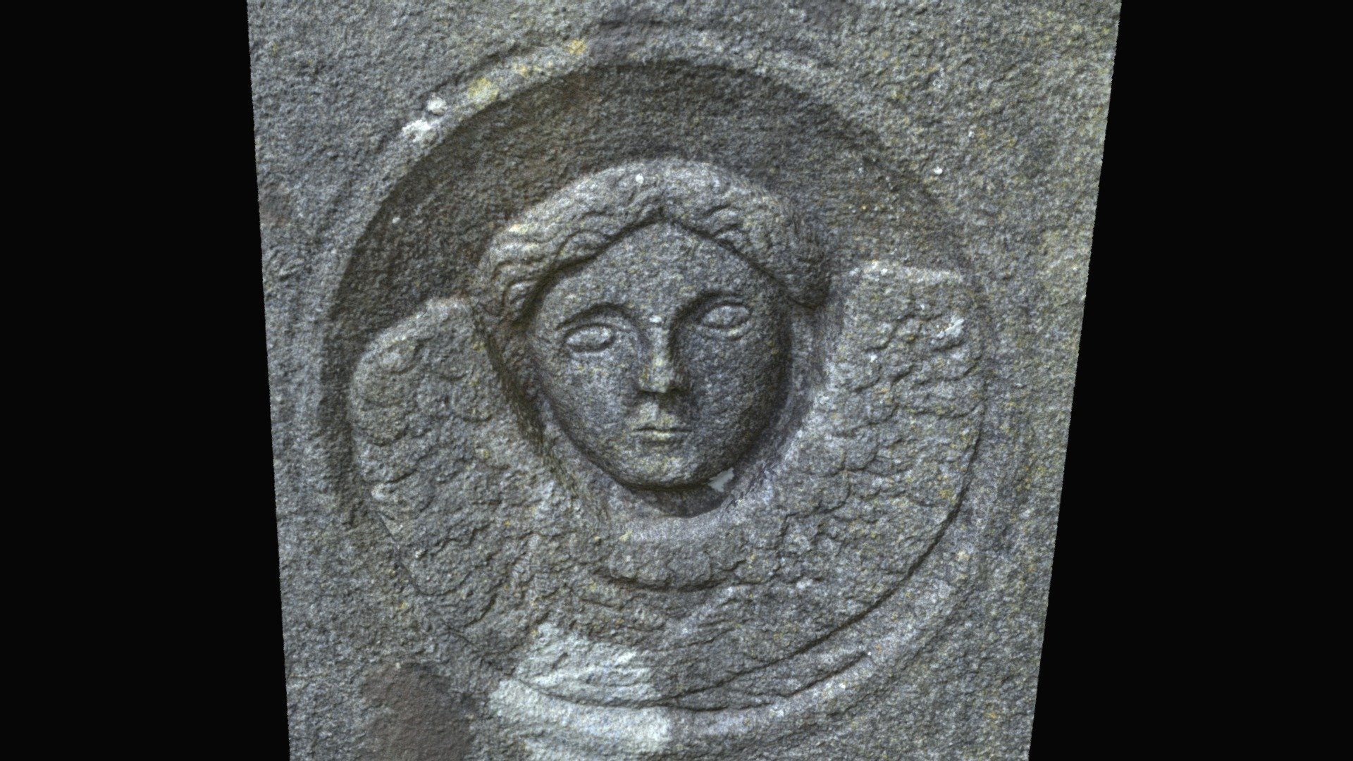 Winged head, Lucan Graveyard - Download Free 3D model by Archaeological ...