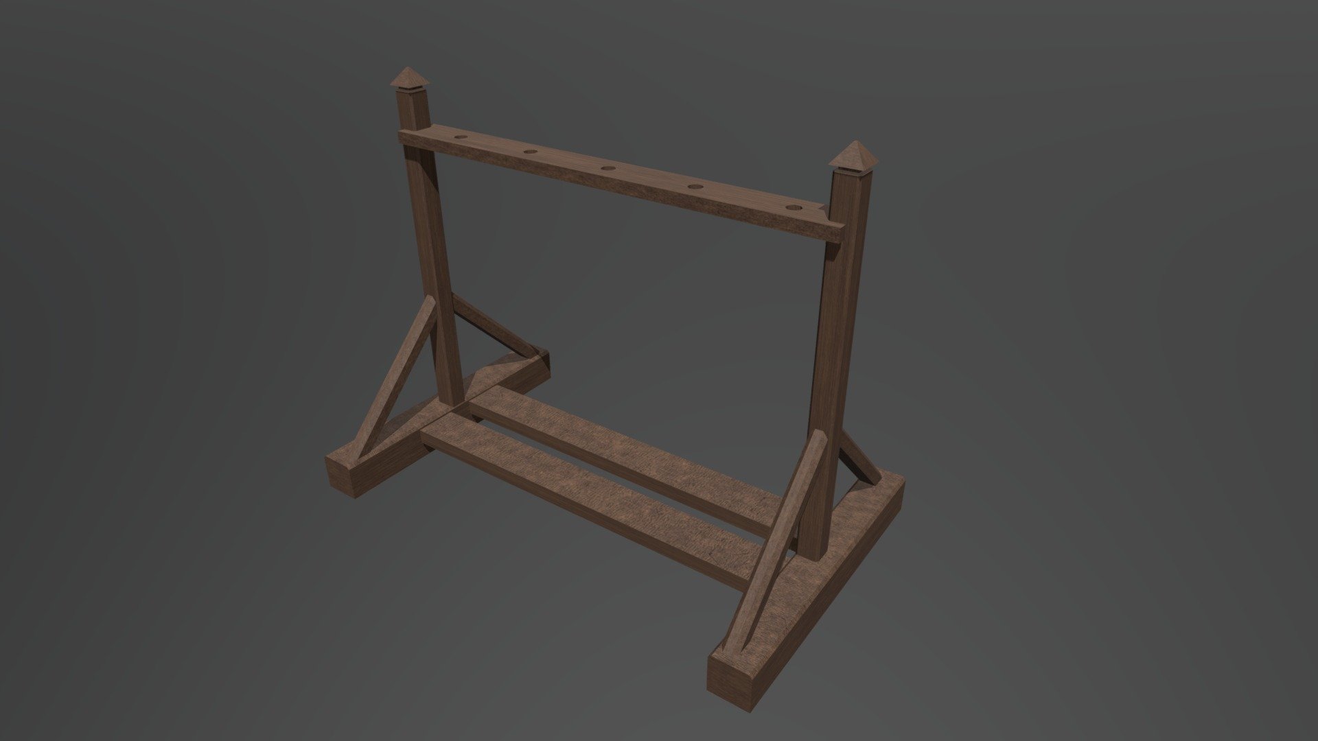 Staff rack - Download Free 3D model by Wandcaster [dc17770] - Sketchfab