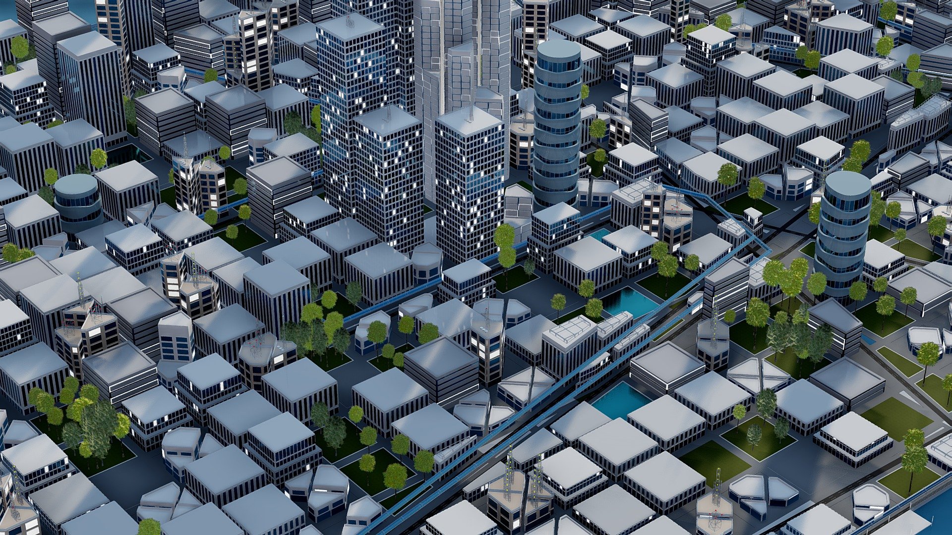 Cityscape_5002 - Buy Royalty Free 3D model by Giimann [dc191b6 ...