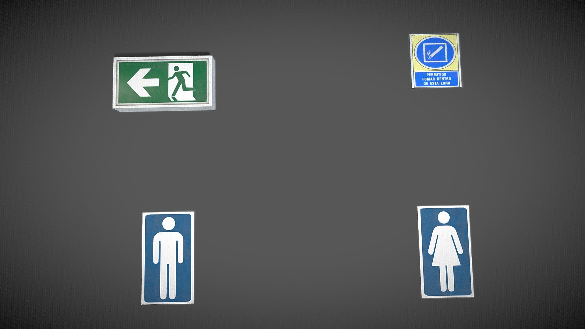 Signs - 3D model by heskilstudio [dc1b10a] - Sketchfab