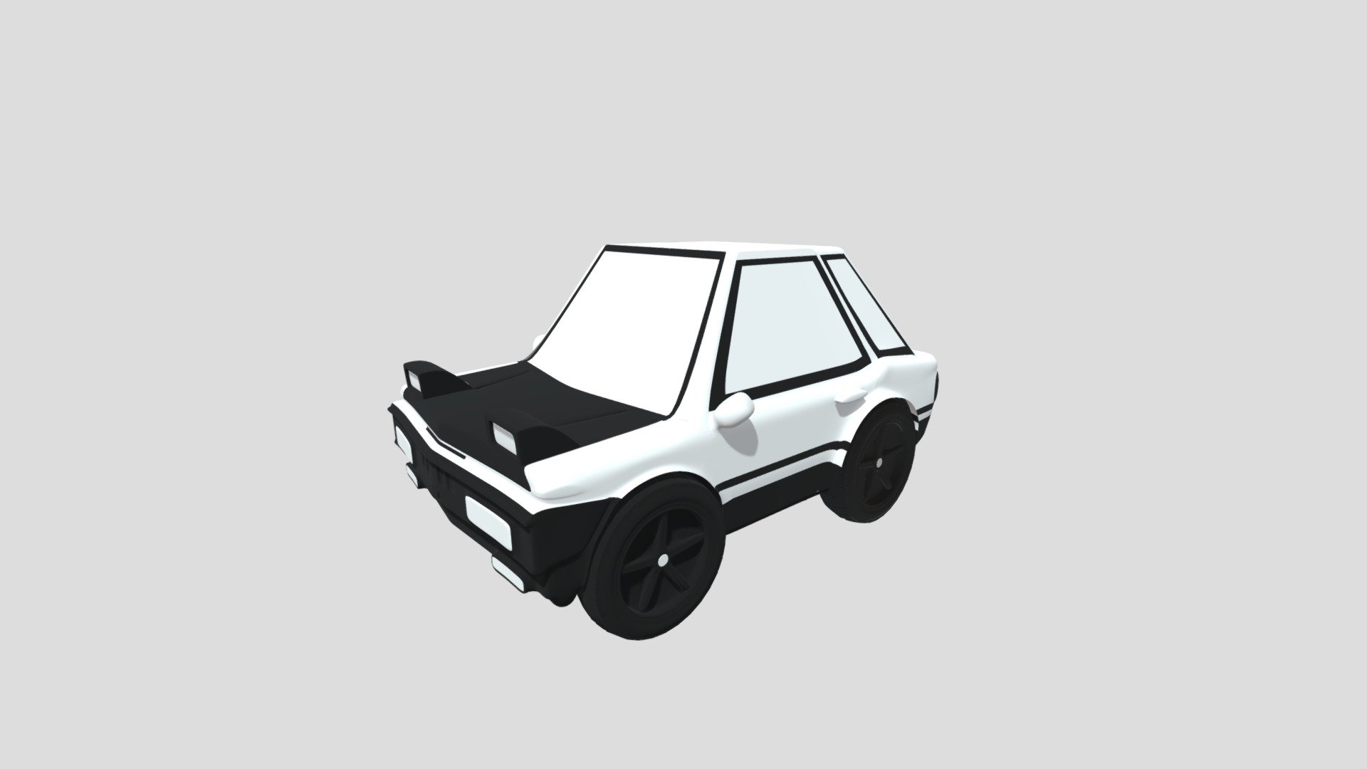 Mini car 3D Toyota Trueno ae86 initial D - 3D model by Damroe [dc1df72 ...