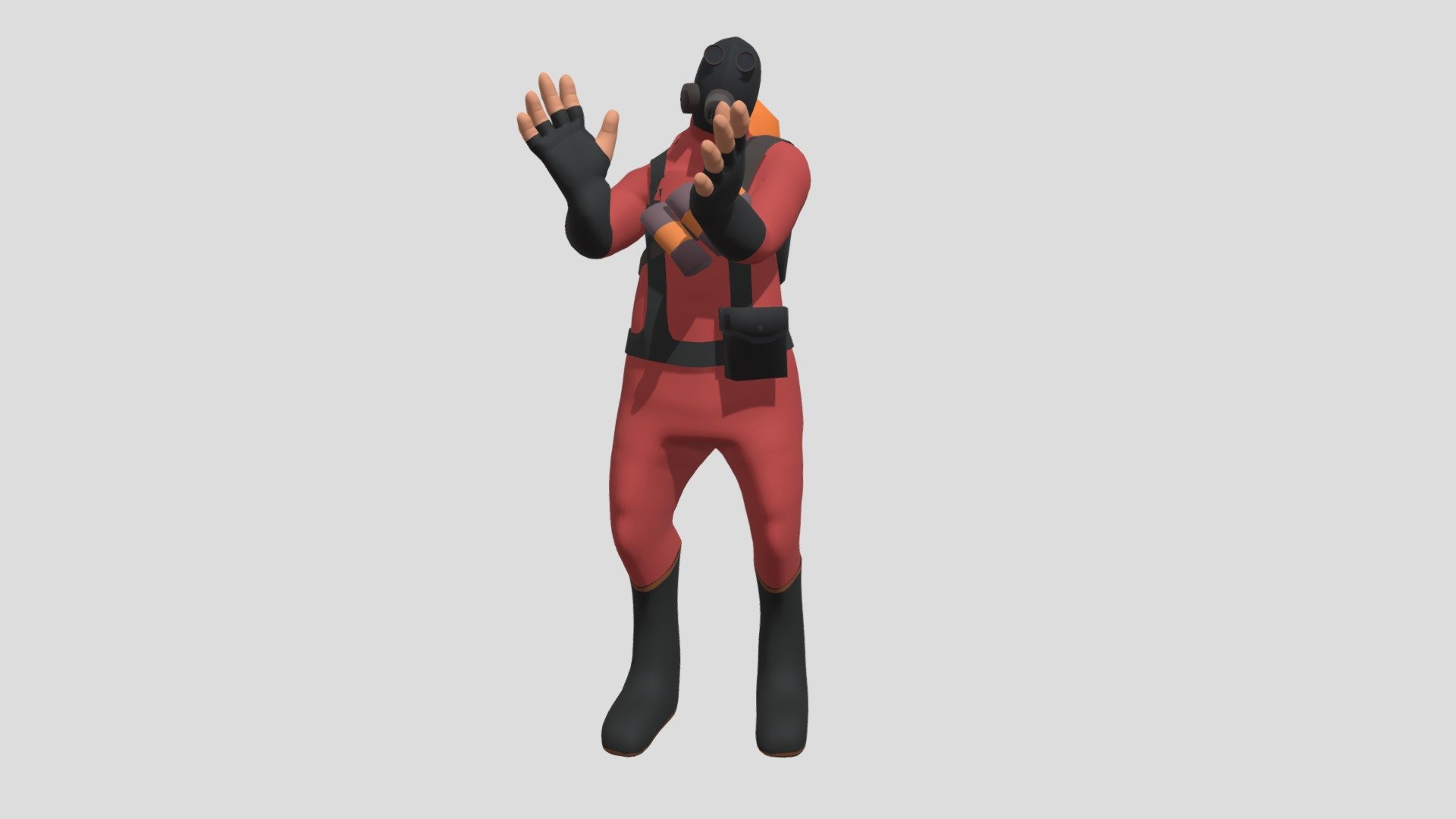 TF2 Pyro@Standing Clap - 3D model by t.flores [dc1e0b9] - Sketchfab
