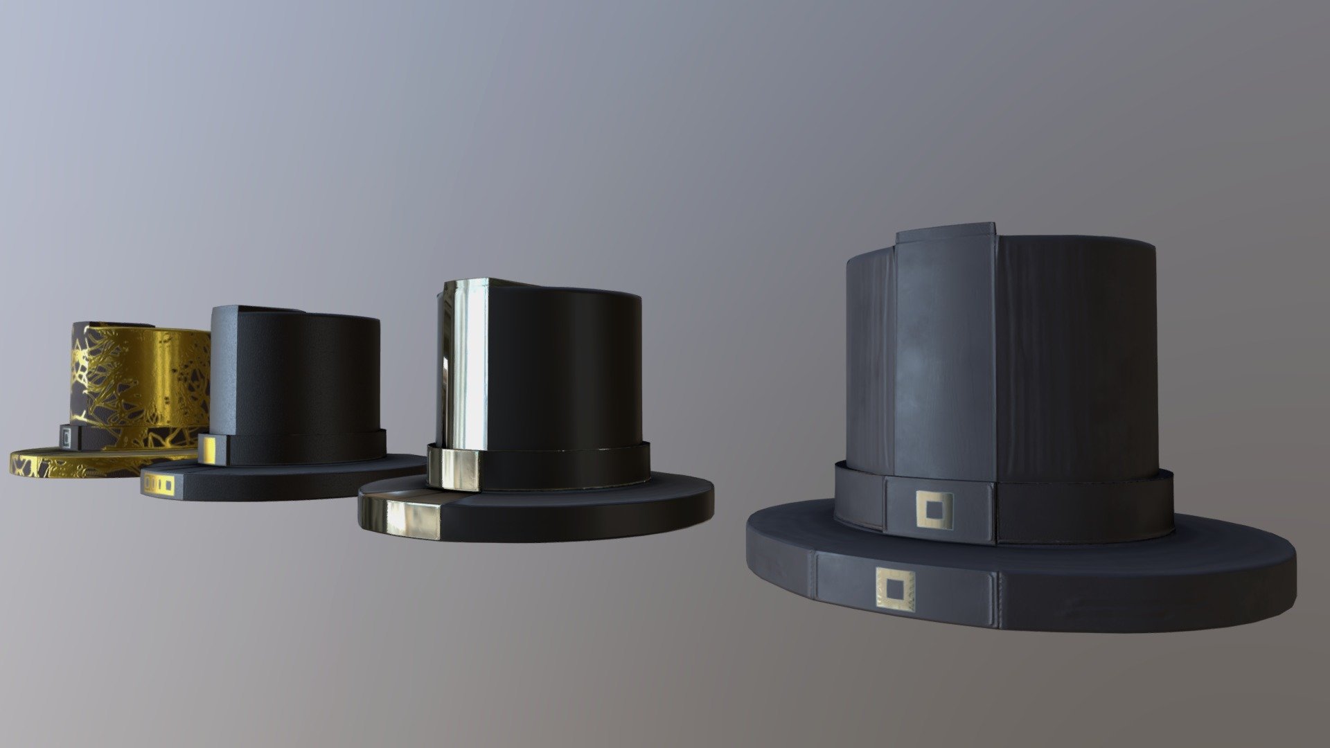 Top Hat Low Poly - Game Asset - 3D model by Fabio Malta (@fabiomalta ...