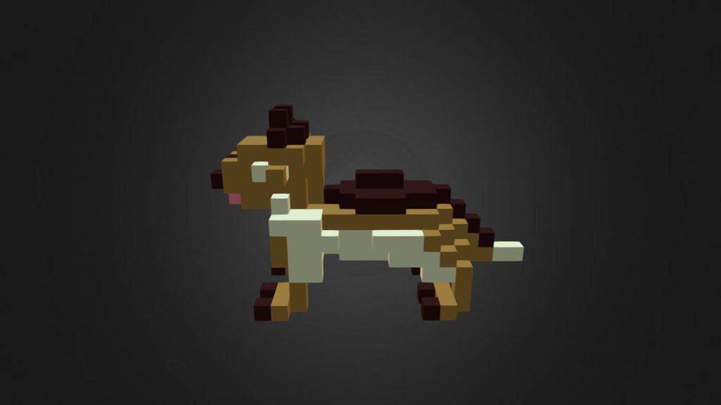 Voxel Dog - 3D model by 784days [dc2272b] - Sketchfab