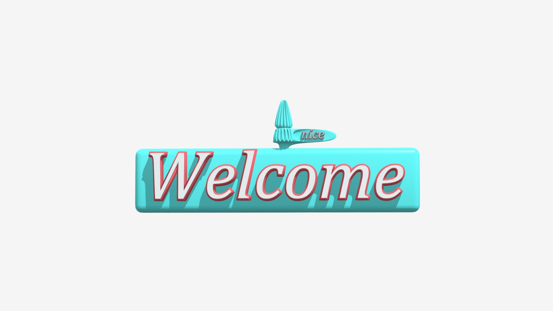 3D Text Model - "Welcome" - Download Free 3D model by FredTiger2024 ...