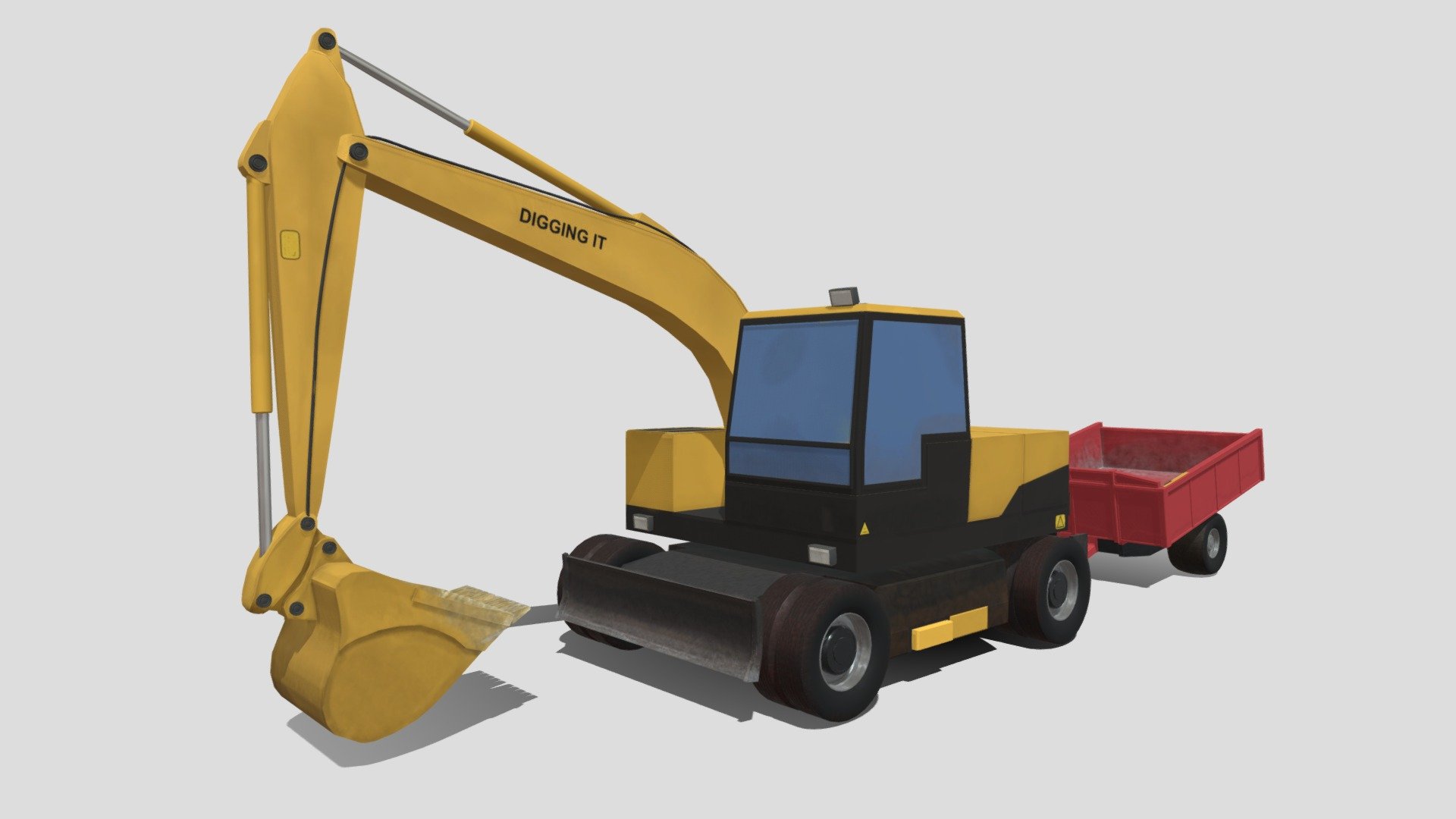 Low Poly Excavator - Buy Royalty Free 3D model by JG3D (@jg-3d) [dc22b67] - Sketchfab Store