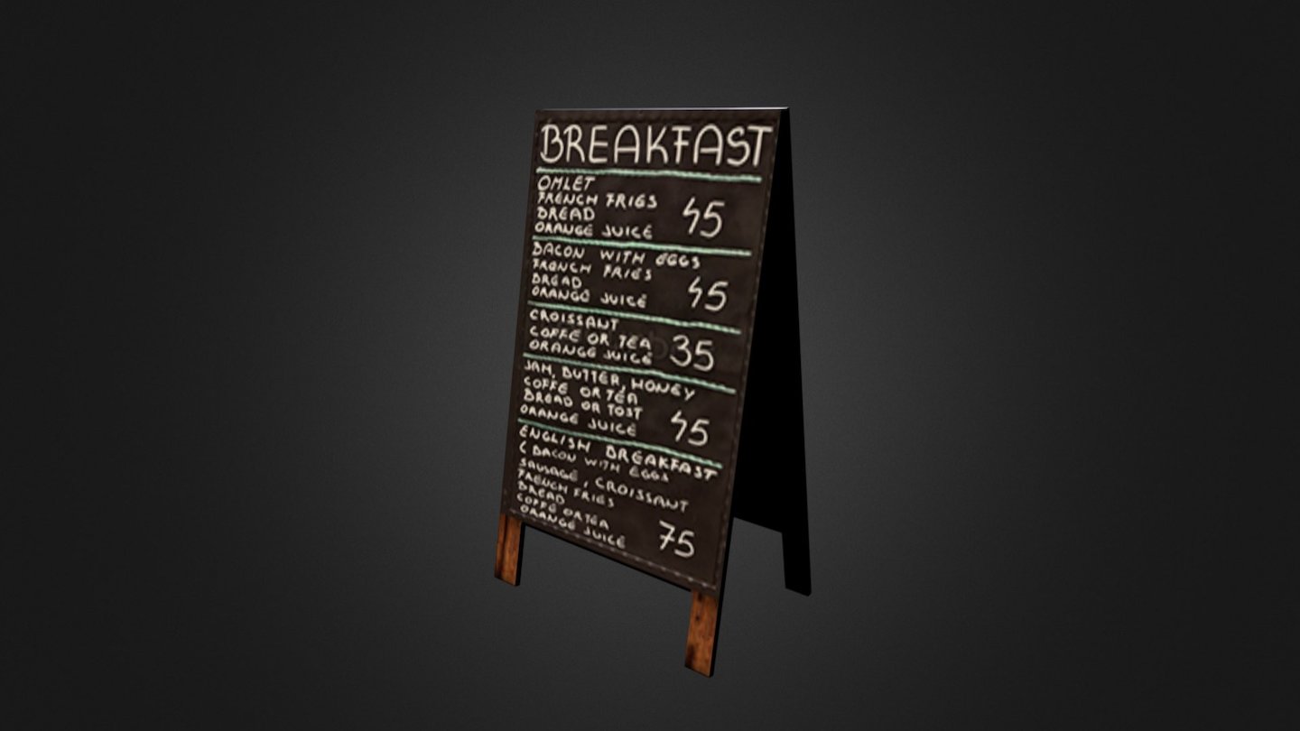 3D_Prop_MenuBoard - 3D model by bjorn crols (@bjorncrols) [dc265d5 ...