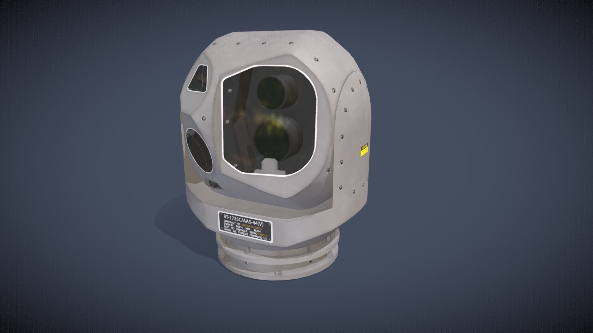 Aircraft FLIR Camera AAS-44 - Buy Royalty Free 3D model by pukamakara [dc2ef49] - Sketchfab Store