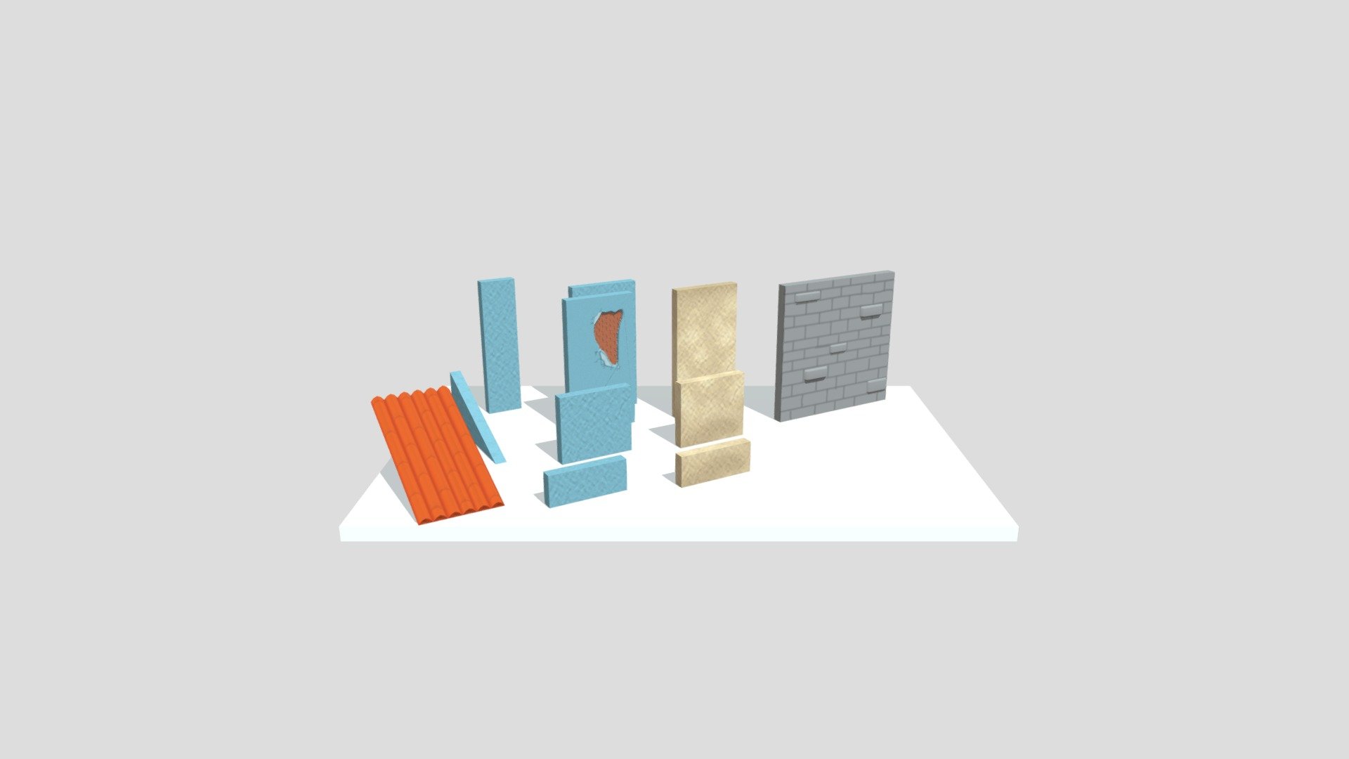Modular (Brick)Walls /R - 3D model by neo.elzakkers [dc35231] - Sketchfab