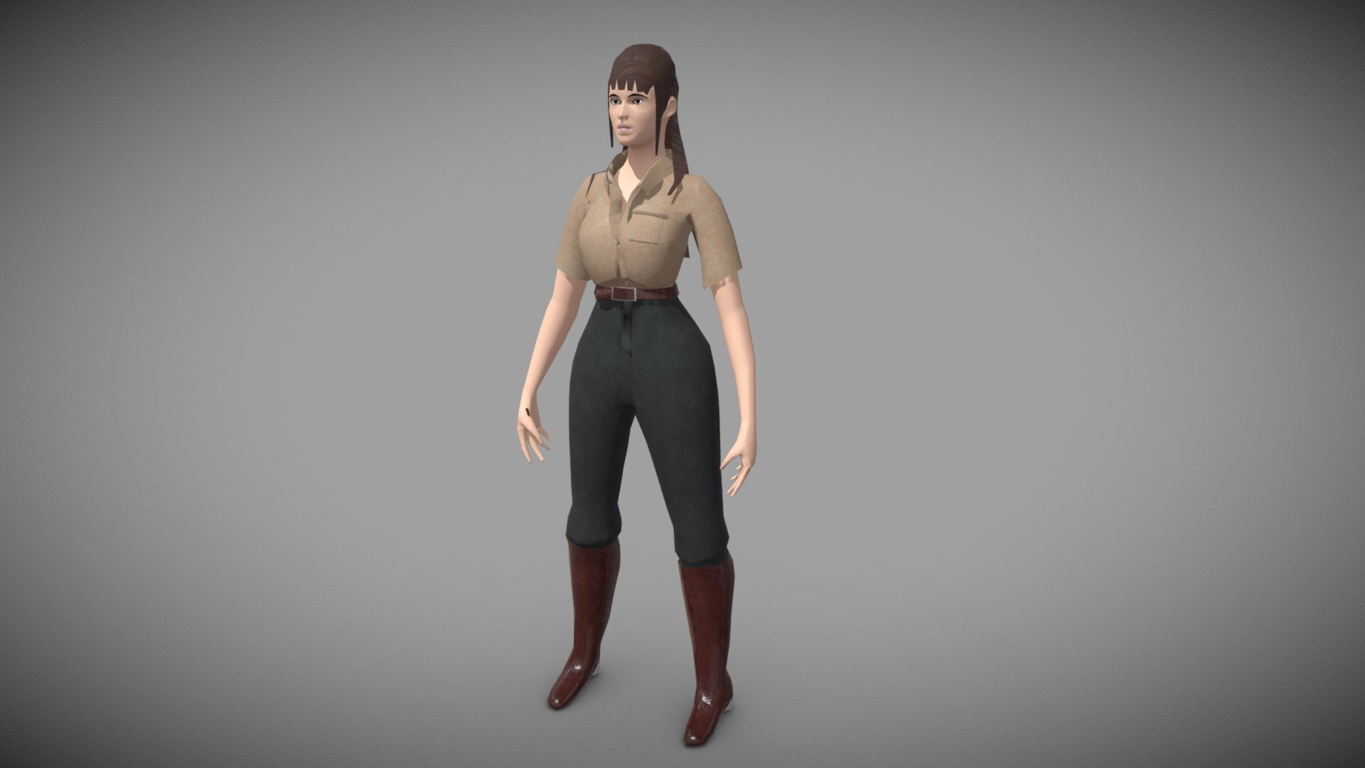3D Low Poly Female Explorer - 3D model by PriyaVadani [dc372f4] - Sketchfab