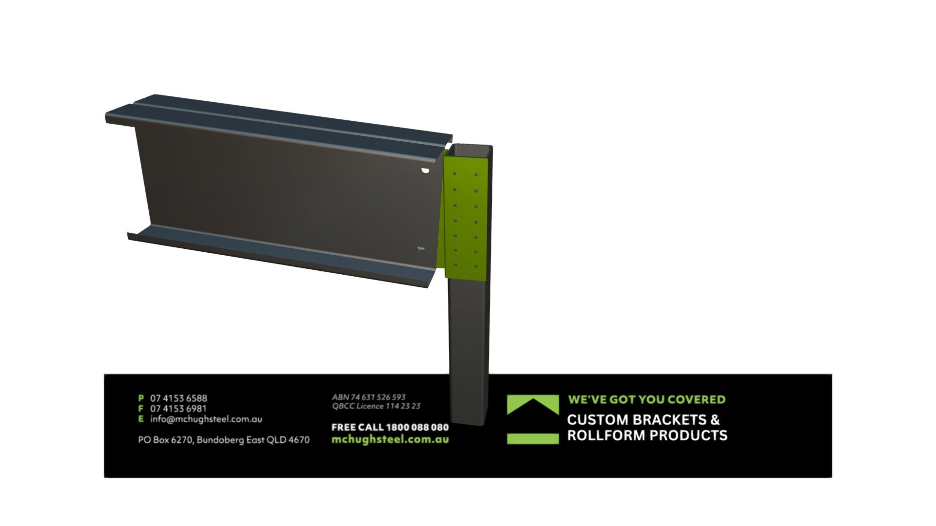 75RHS to C250 5 Deg RHS to Purlin Bracket C - 3D model by mchughsteel ...