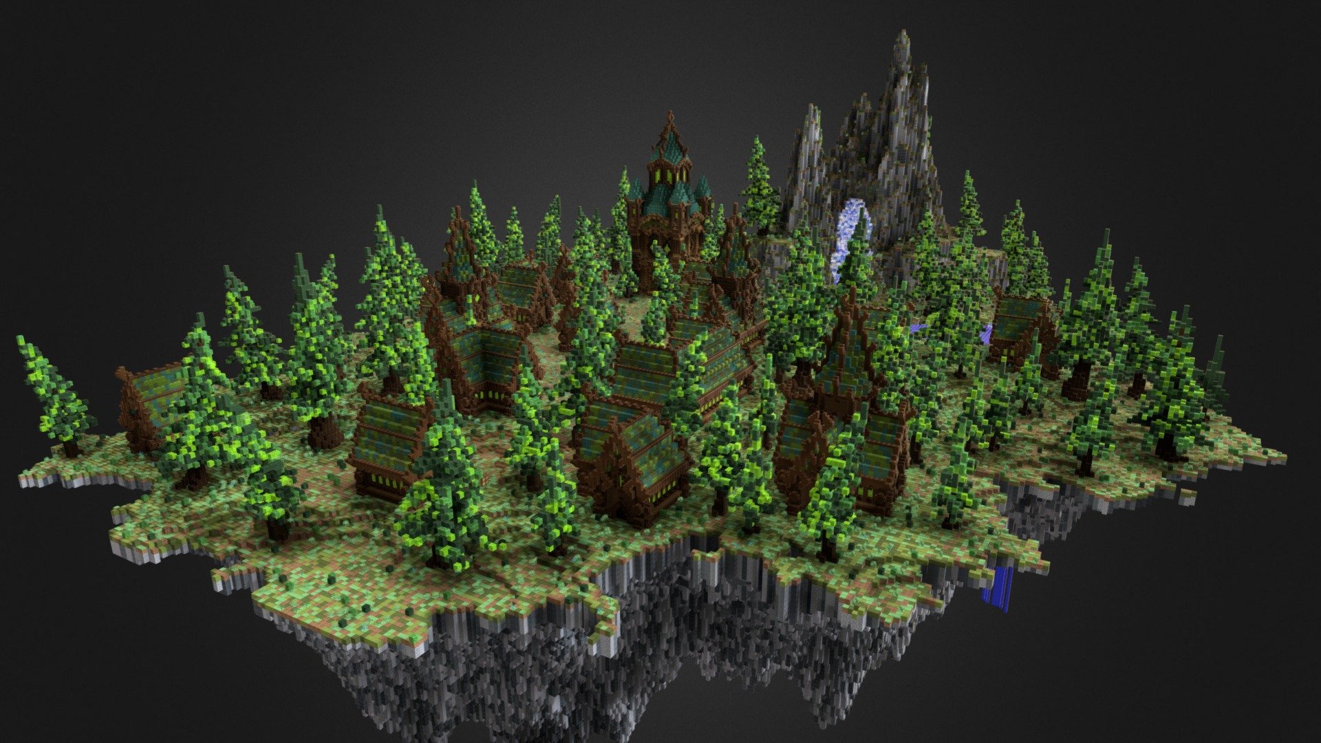 SkyBlock Spawn 🏞️ | AliensBuilds - 3D model by AliensBuilds [dc3ec21 ...