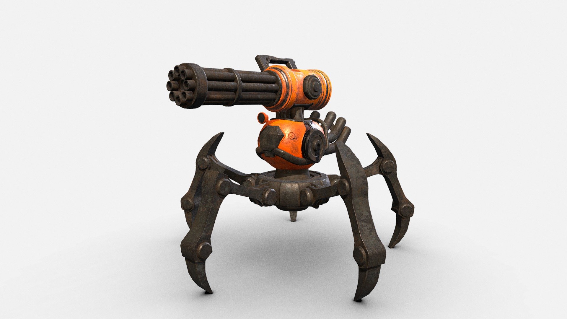 Chaingun mech - 3D model by Hamidreza Afshari (@artofcodeplus) [dc3fb2b ...