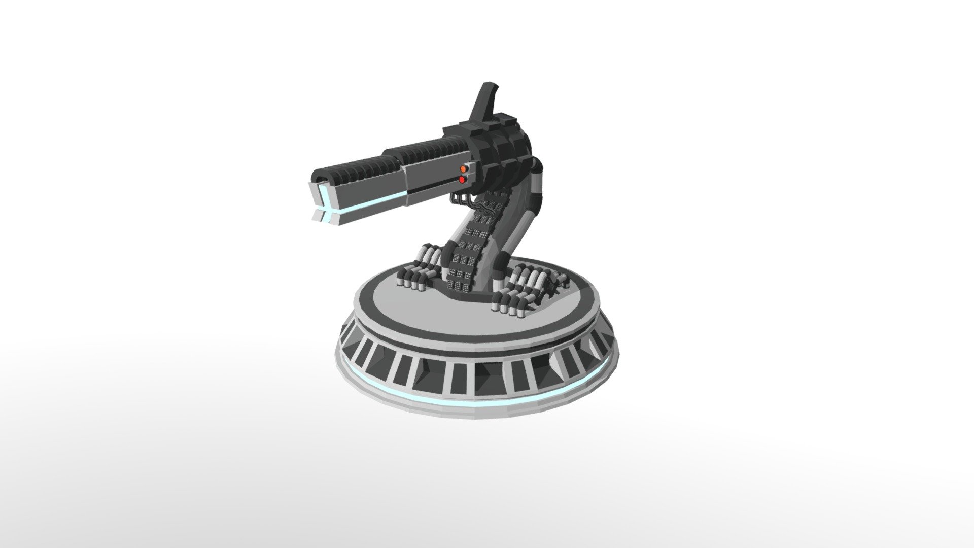 Futuristic Artillery Gun - 3D model by Kremti [dc40819] - Sketchfab
