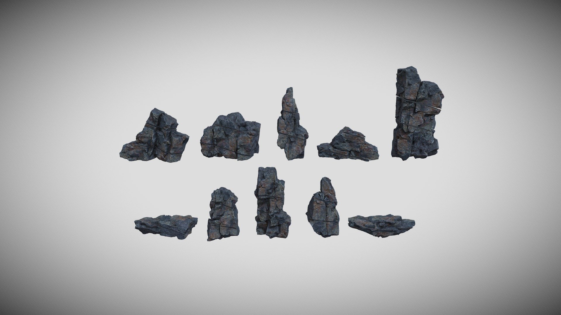 Low poly Ultra HD Sharp Cliff Modular Rock - Buy Royalty Free 3D model ...