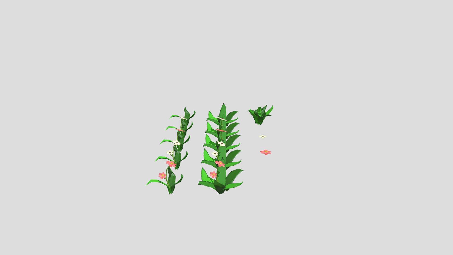Low Poly Grass and Flowers - Download Free 3D model by DoodleGlass123 ...