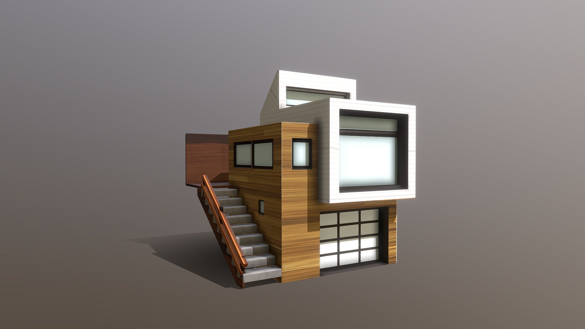 Low Poly Modern House - 3D model by s_rmss [dc47dee] - Sketchfab