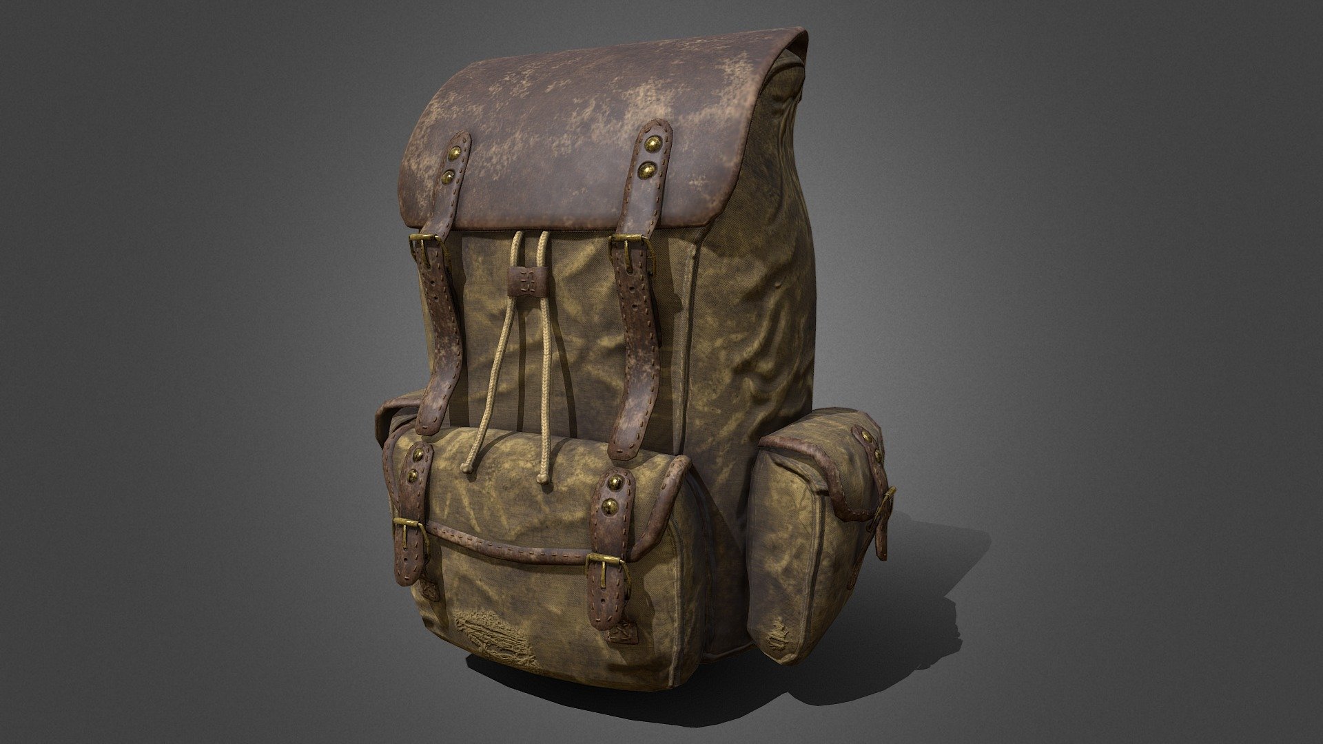 Old Backpack GR - 3D model by shiinno [dc48aab] - Sketchfab