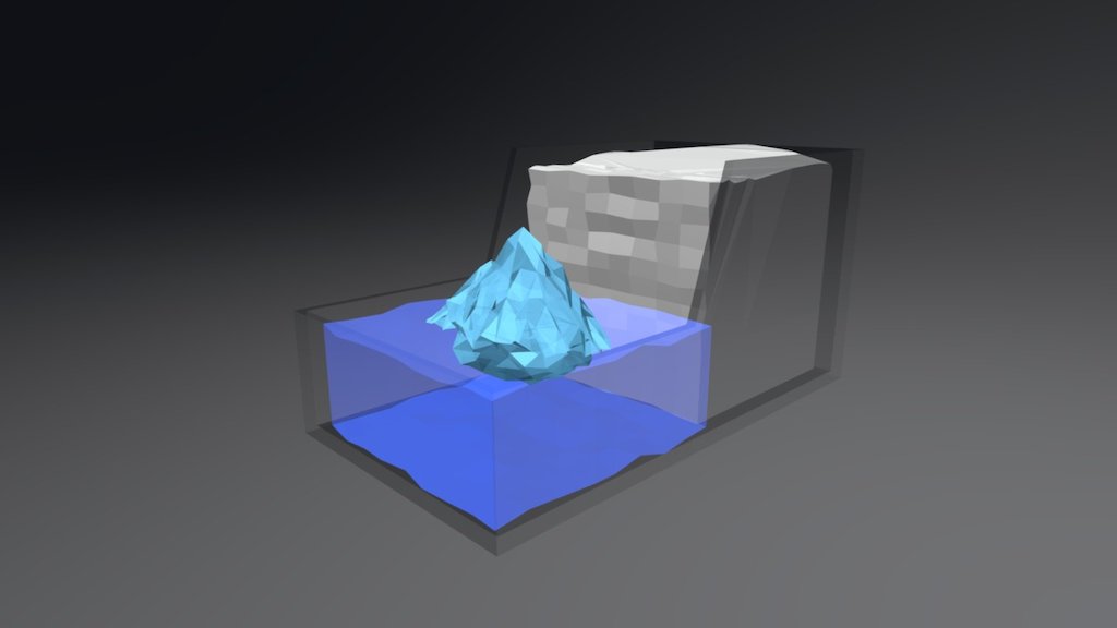 Low Poly Tabletop Glacier Display - Download Free 3D model by ...