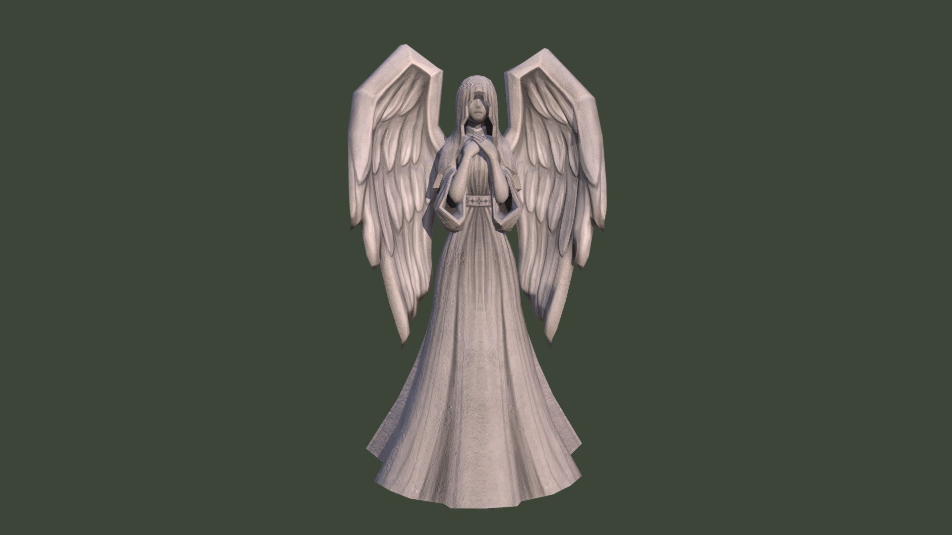 angel statue - 3D model by Ritsu (@poin1565) [dc4b0bb] - Sketchfab
