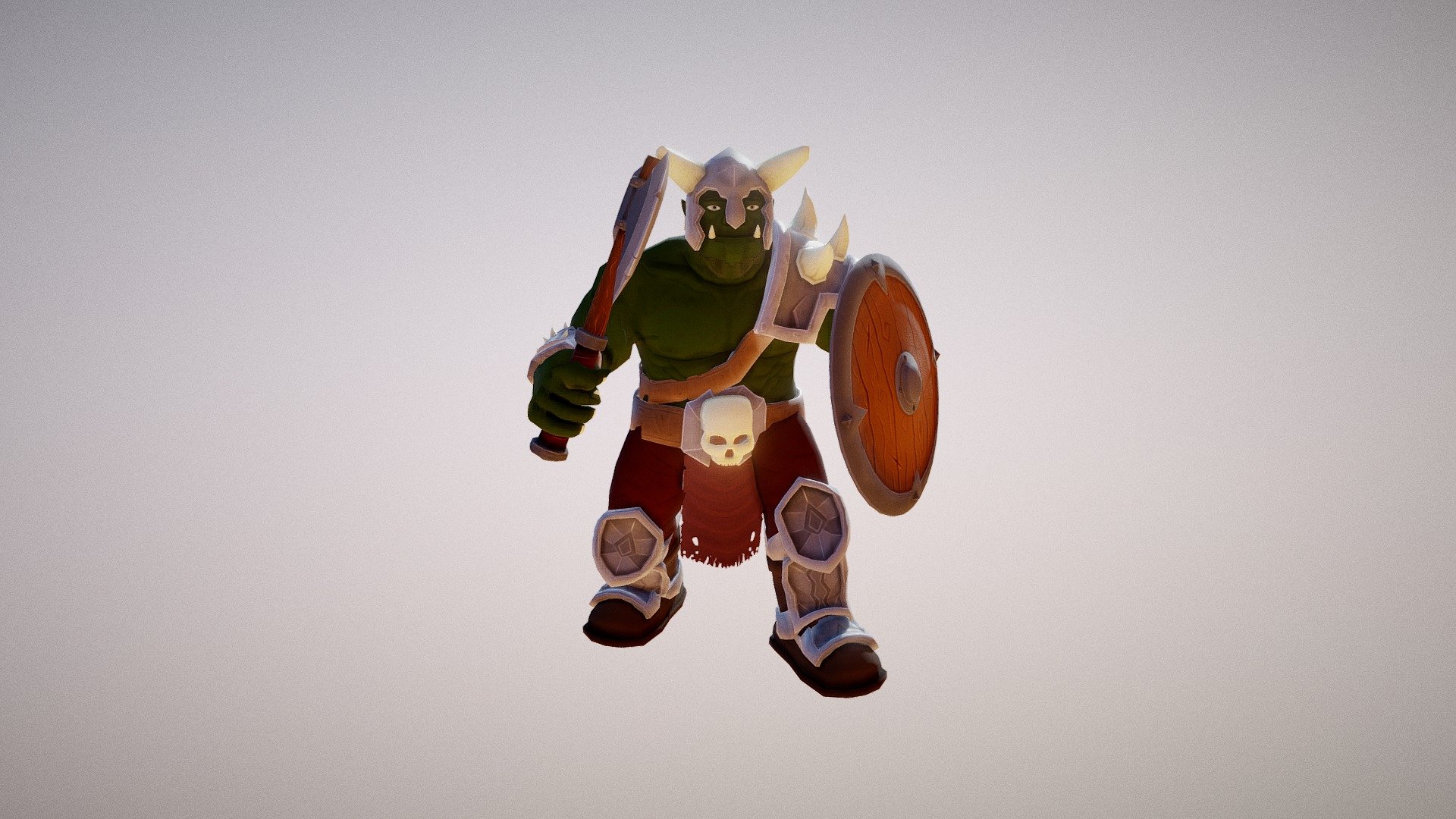 Orc Warrior | Game Asset - 3D model by VeryHotShark [dc4b293] - Sketchfab