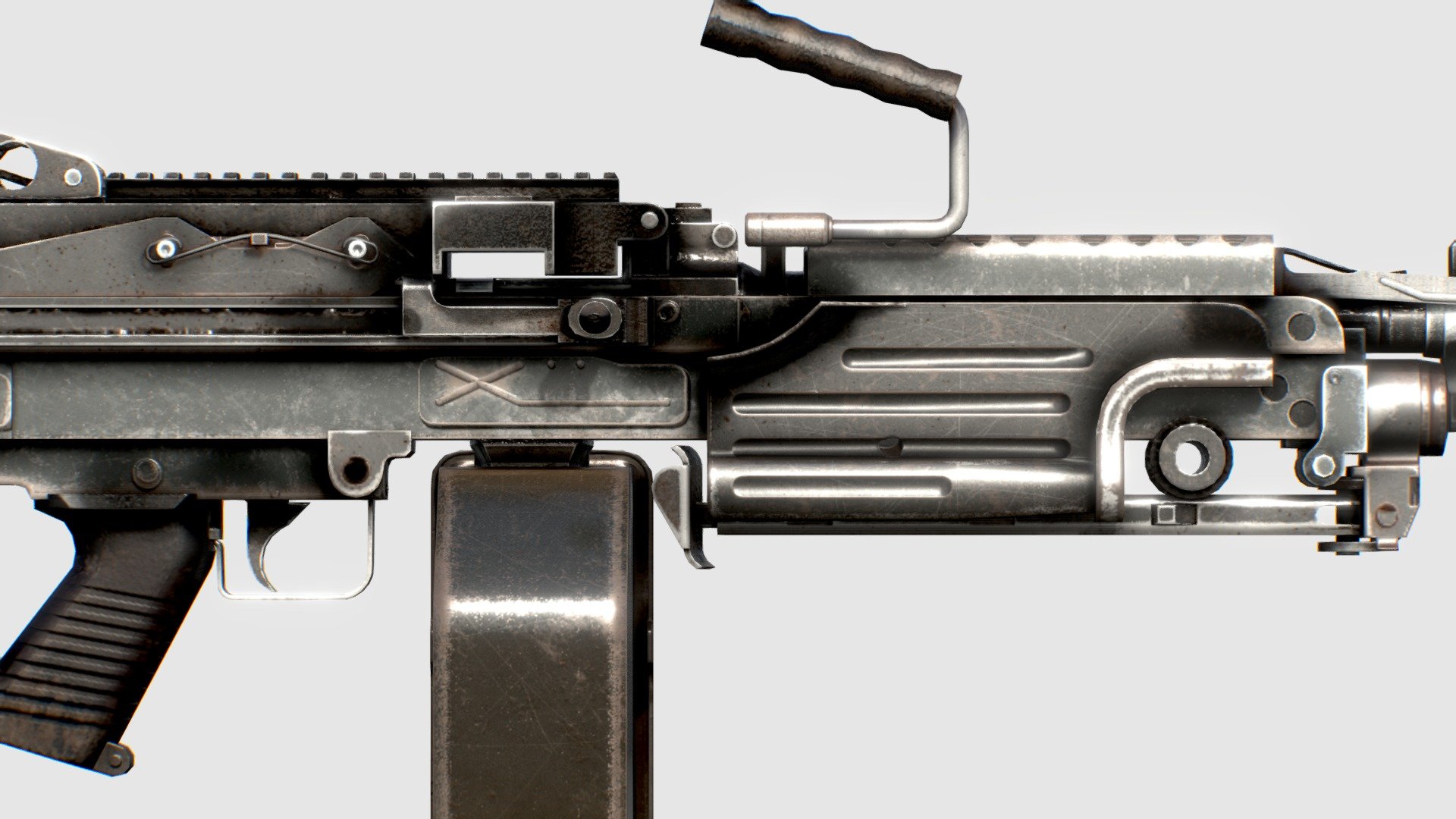 Machingun_M249 - 3D model by ICRCVR [dc4ba67] - Sketchfab