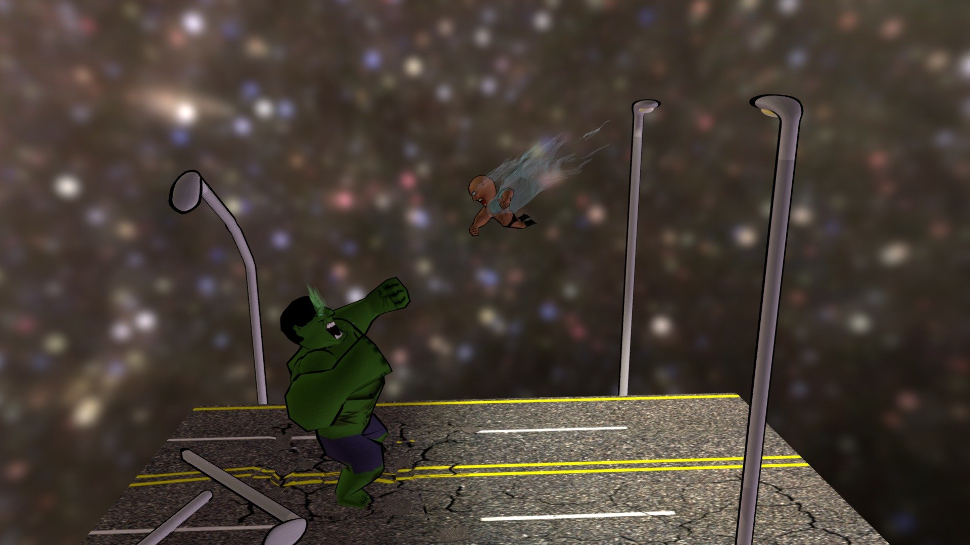 The Hulk V.S The Rock - 3D model by a29576280a [dc4d1be] - Sketchfab