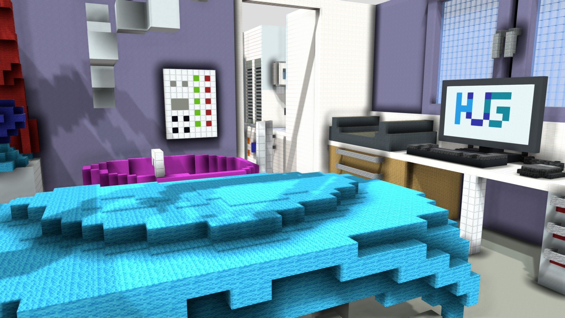 Salle d'accouchement HUG dans Minecraft - 3D model by Lesa.teliers ...